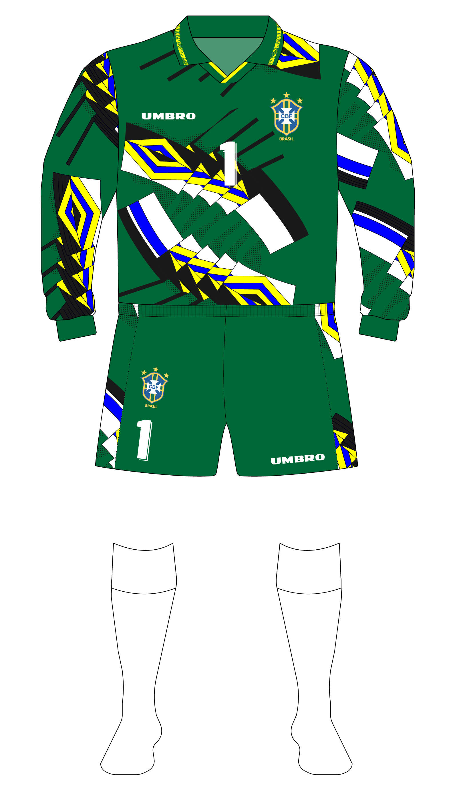 Brazil-1994-Umbro-goalkeeper-green-Taffarel-01 – Museum of Jerseys