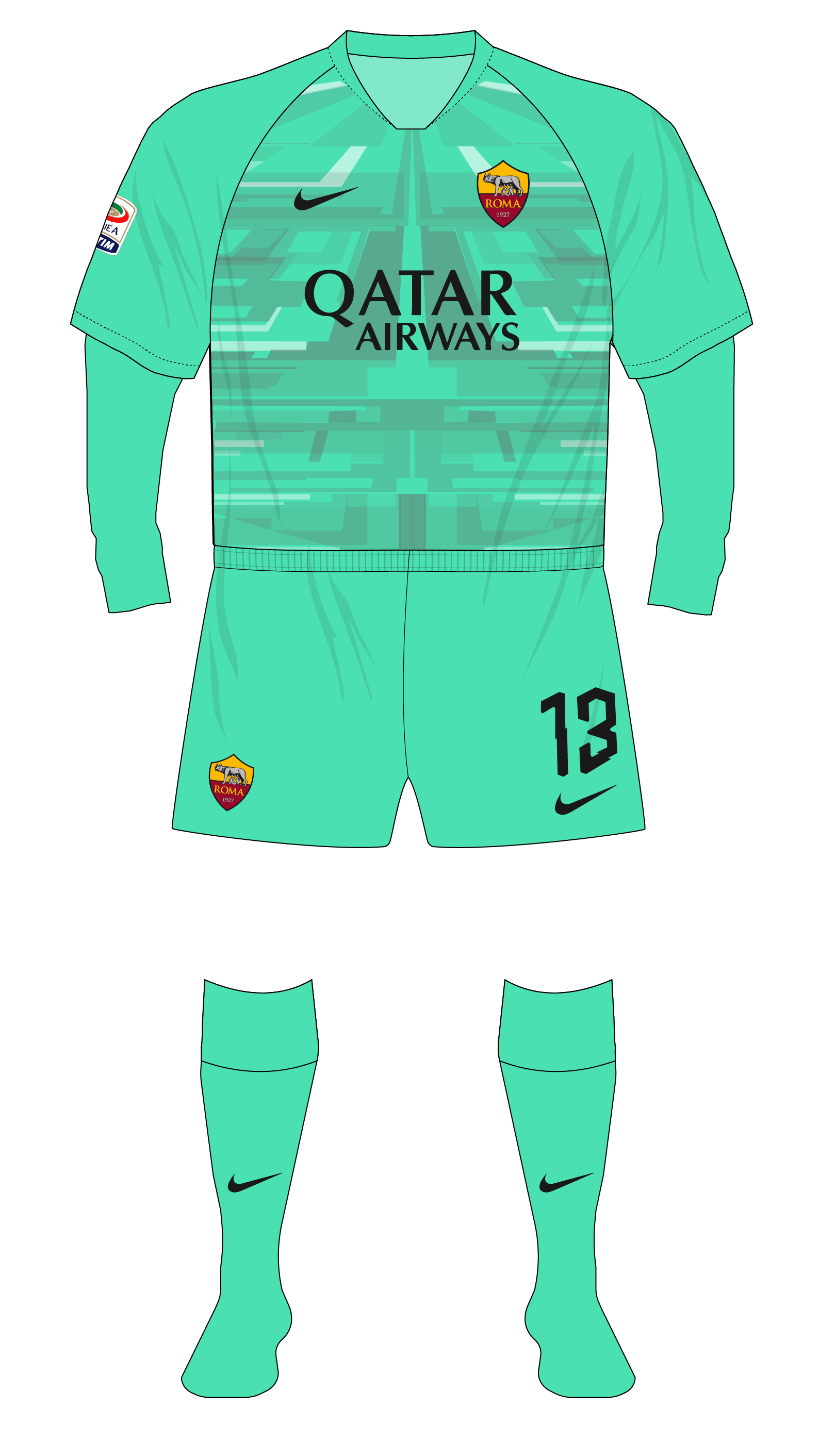 AS-Roma-2019-2020-maglia-portier-bright-green-Lopez-01 – Museum of Jerseys