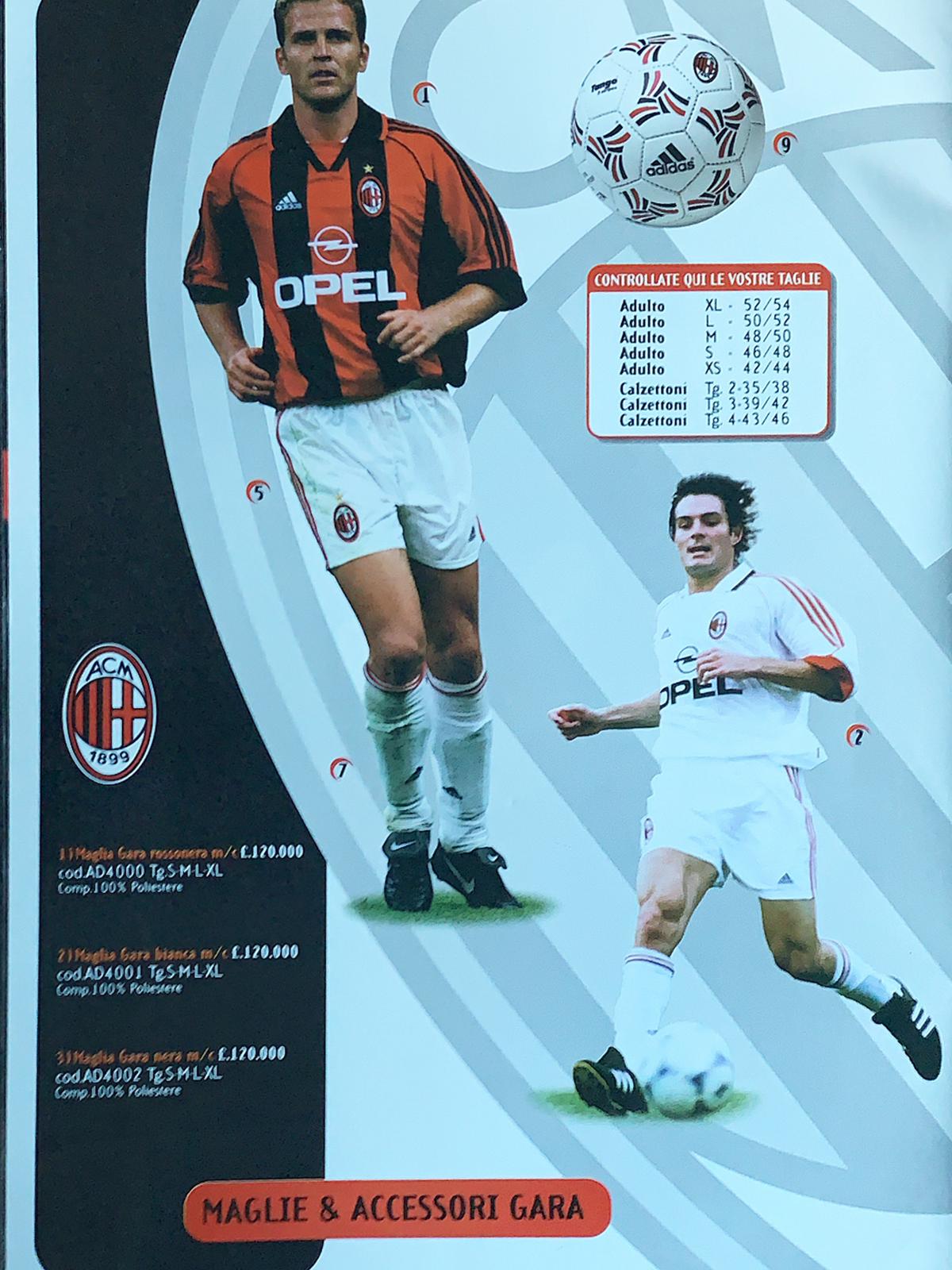 AC Milan 1998-99 official merchandise catalogue – Museum of Jerseys