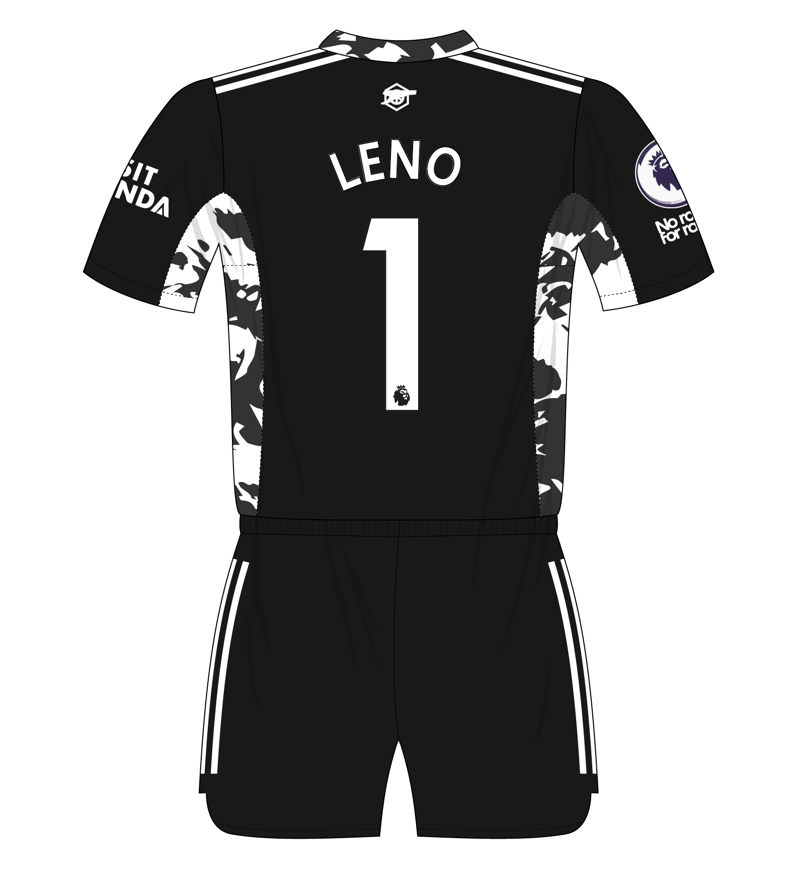 Arsenal-2020-2021-adidas-goalkeeper-black-number-1-Leno-01 ...