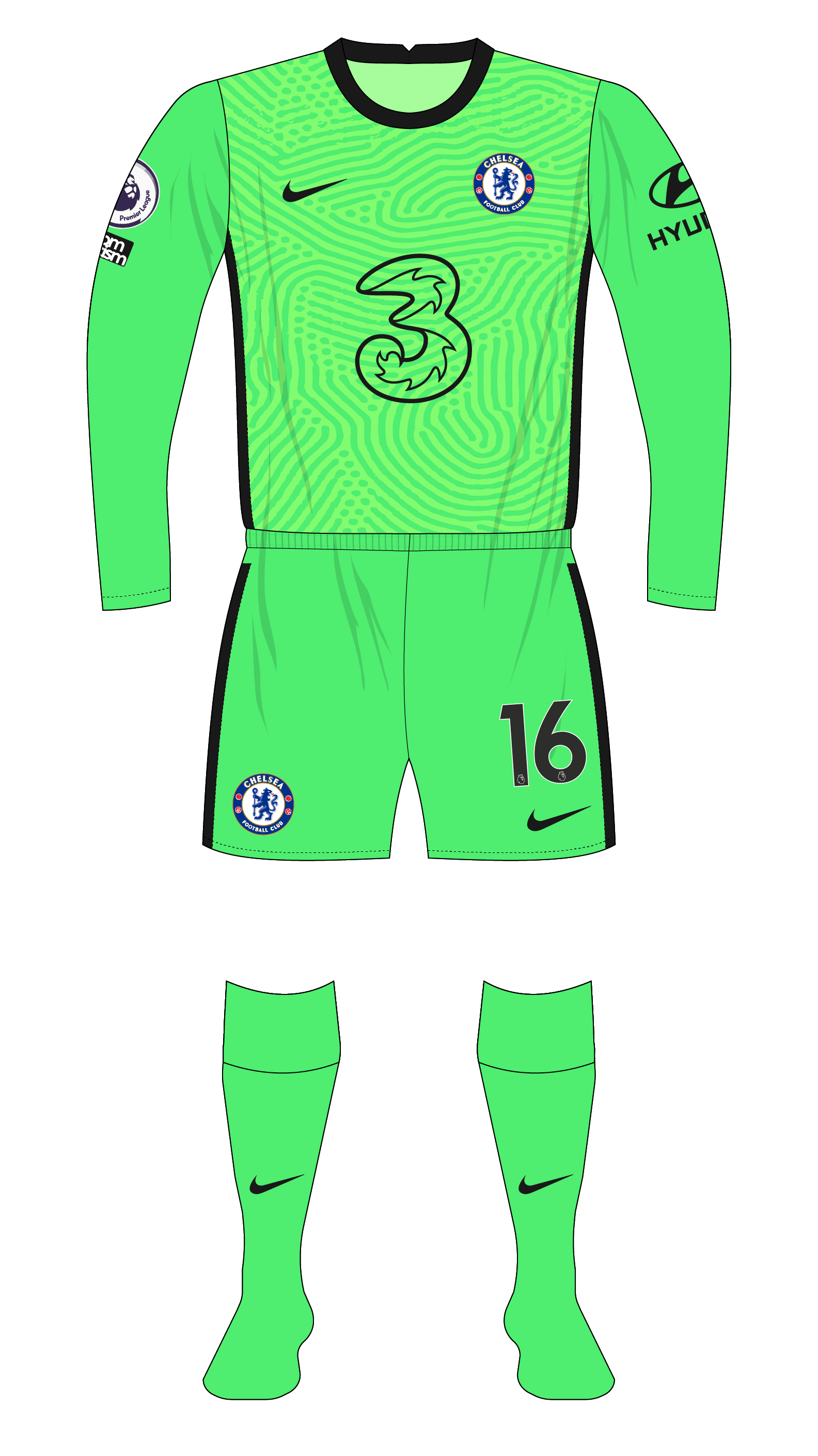 Chelsea-2020-2021-Nike-goalkeeper-green-01 – Museum of Jerseys