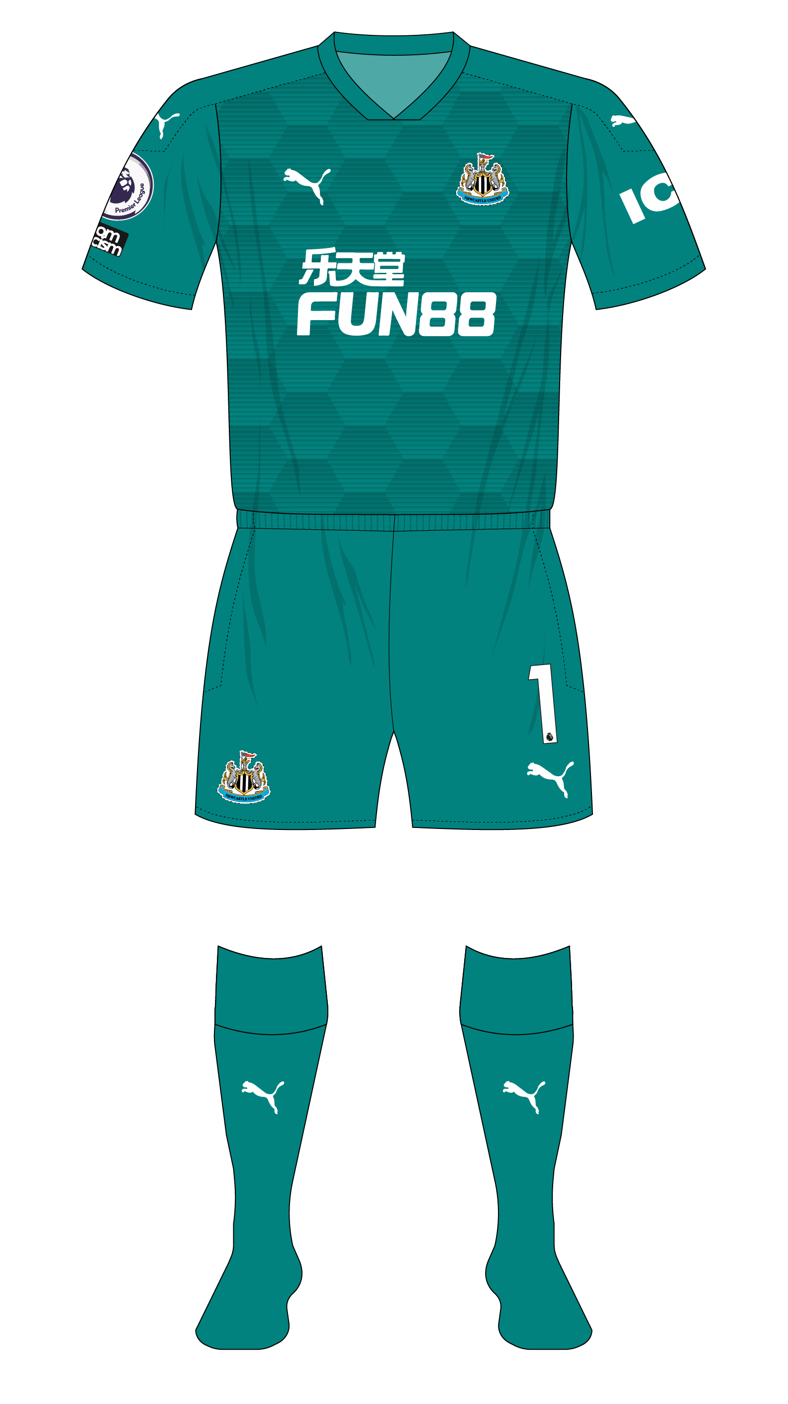 Newcastle-United-2020-2021-Puma-goalkeeper-dark-green-01 – Museum of ...
