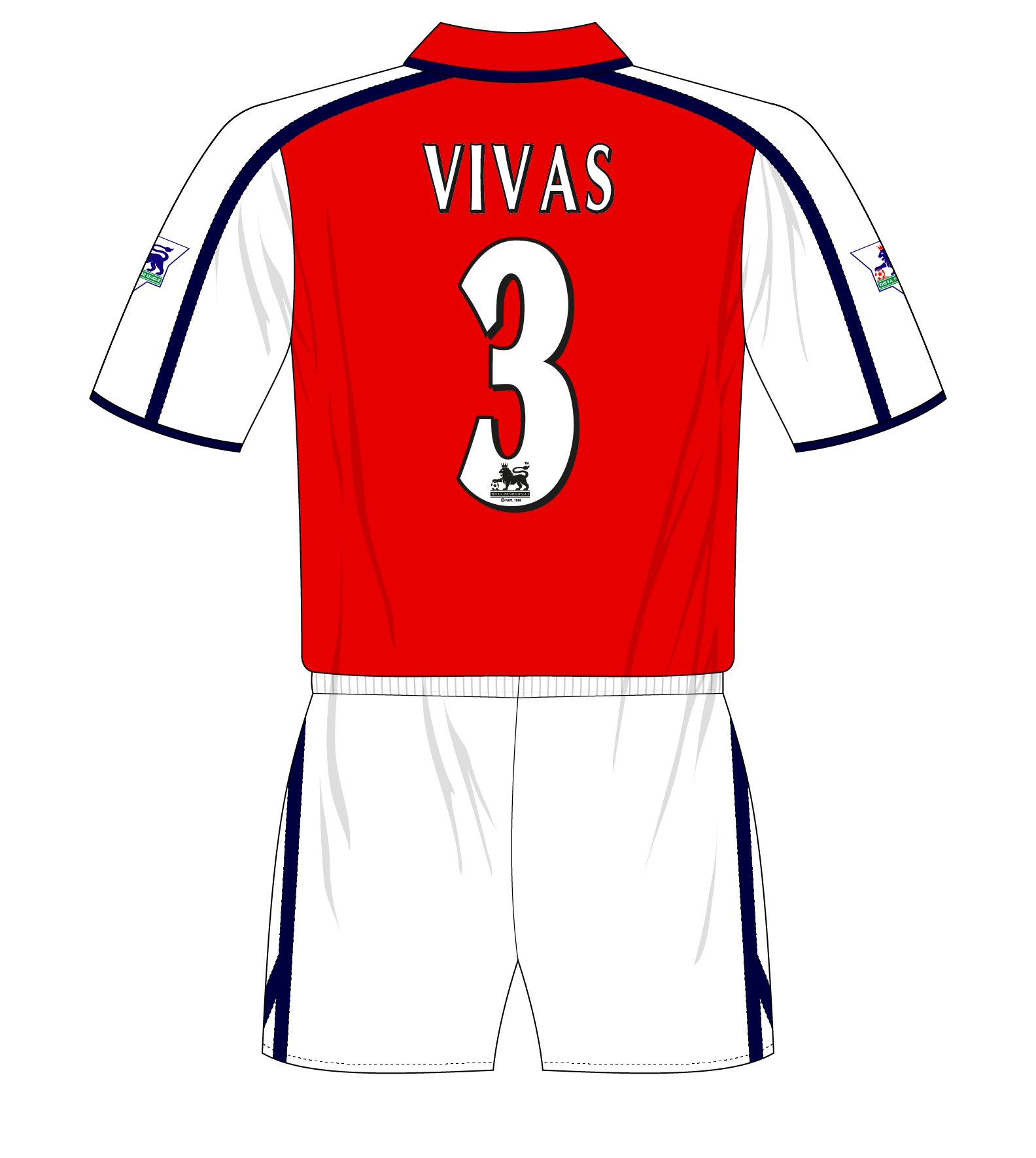 Arsenal-2000-2001-Nike-home-number-3-Vivas-01 – Museum of Jerseys