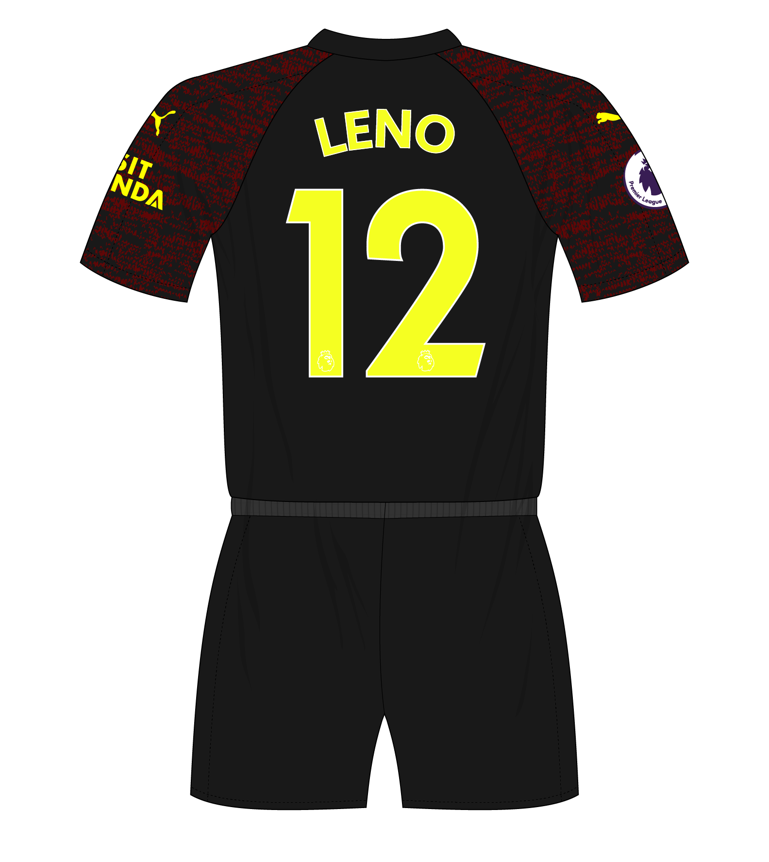 Arsenal-2018-2019-Puma-goalkeeper-black-number-12-Leno-01 – Museum of ...