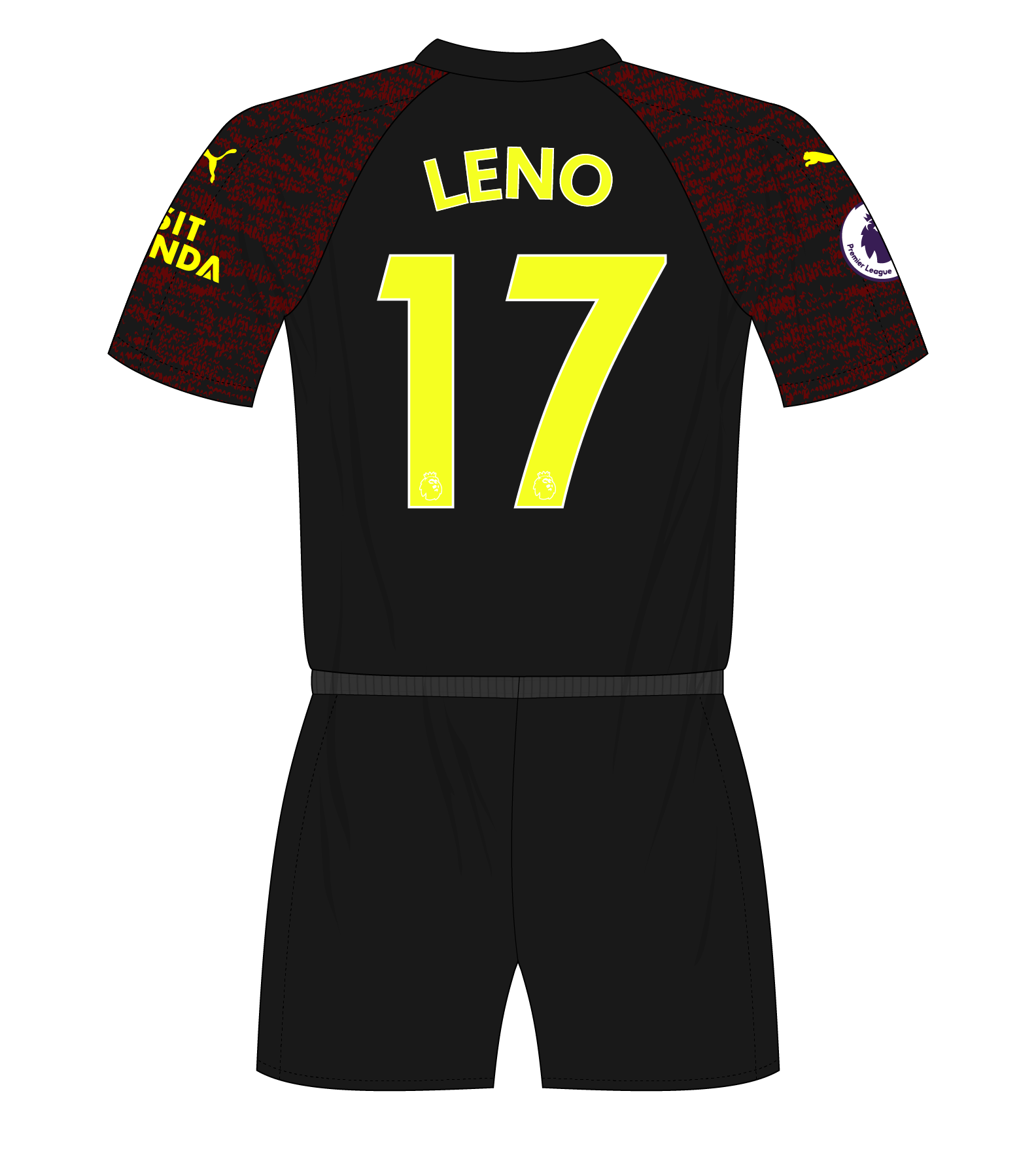 Arsenal-2018-2019-Puma-goalkeeper-black-number-17-Leno-01 – Museum of ...