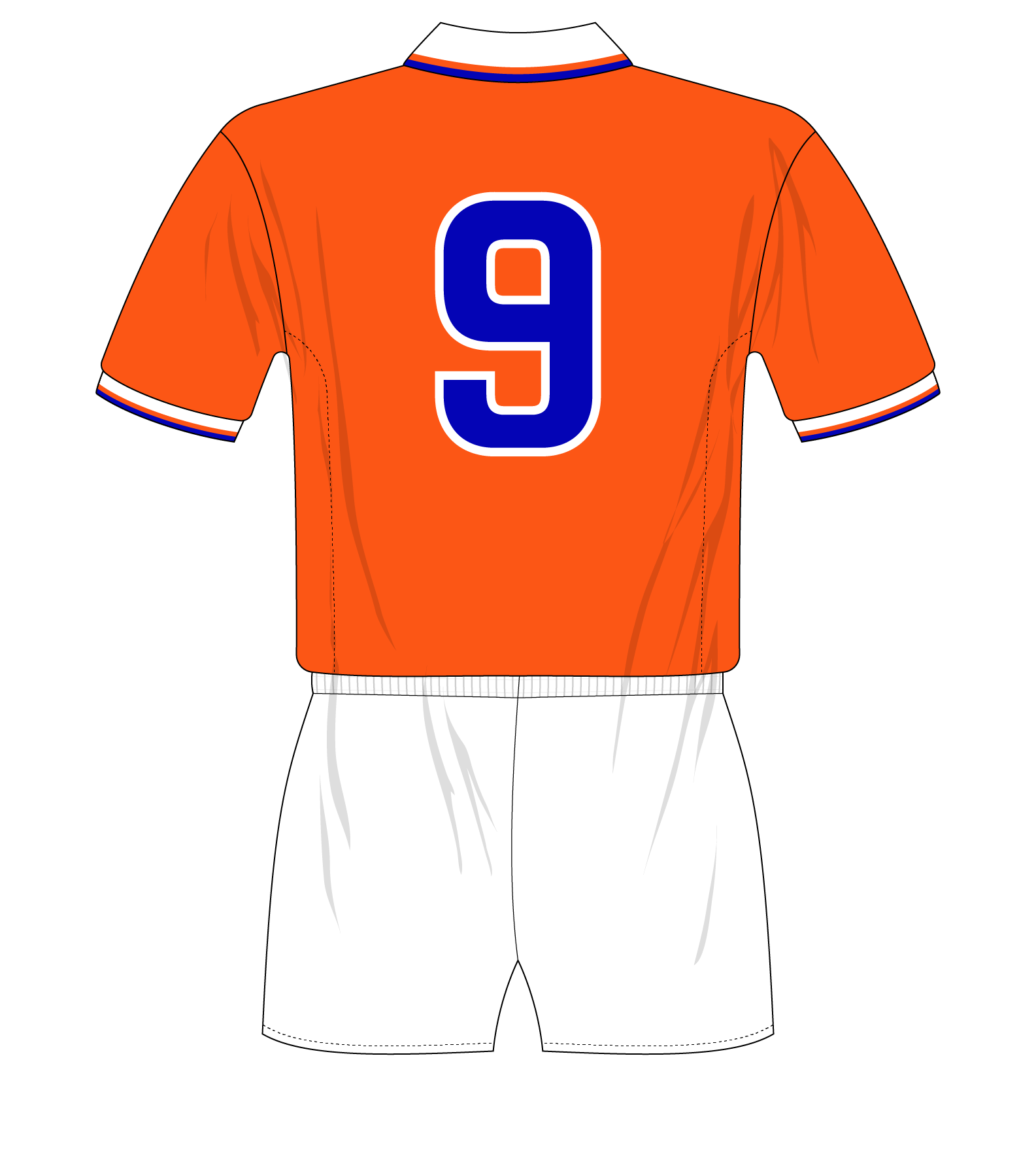 Netherlands-1996-Nike-home-back-number-9-01 – Museum of Jerseys