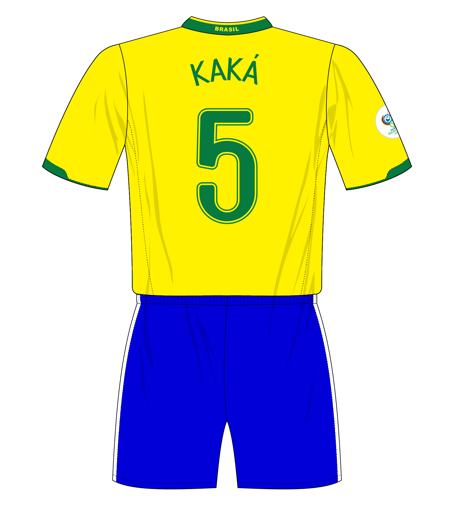 Brazil-2006-home-number-5-Kaká-01 – Museum of Jerseys