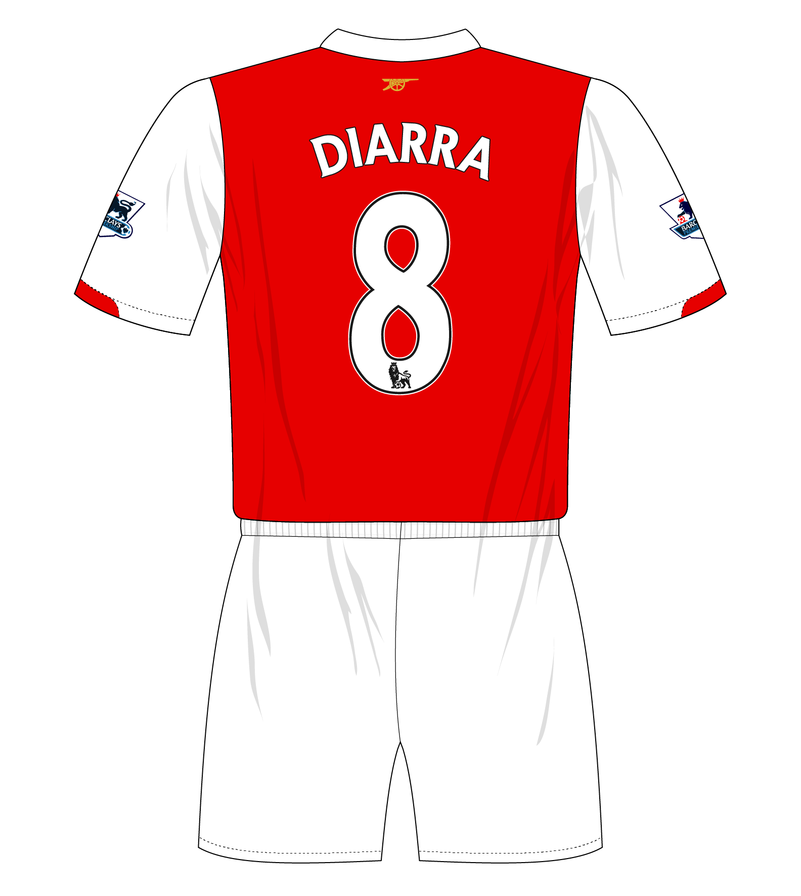Arsenal-2007-2008-home-number-8-Diarra – Museum of Jerseys