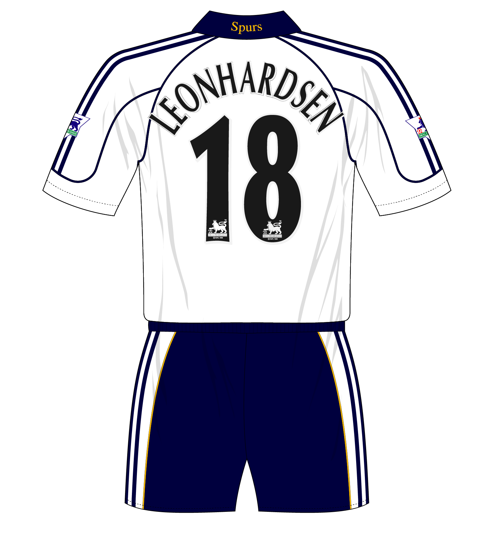 Tottenham-Hotspur-Spurs-1999-2000-home-number-18-Leonhardsen – Museum ...