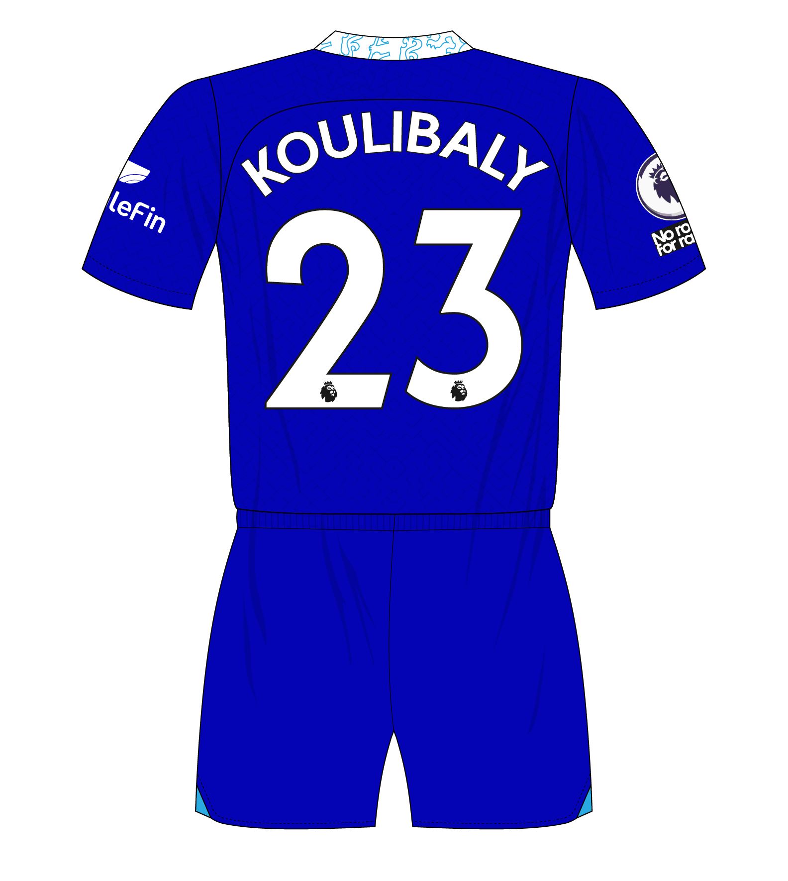 Chelsea-2022-2023-home-number-23-Koulibaly – Museum of Jerseys