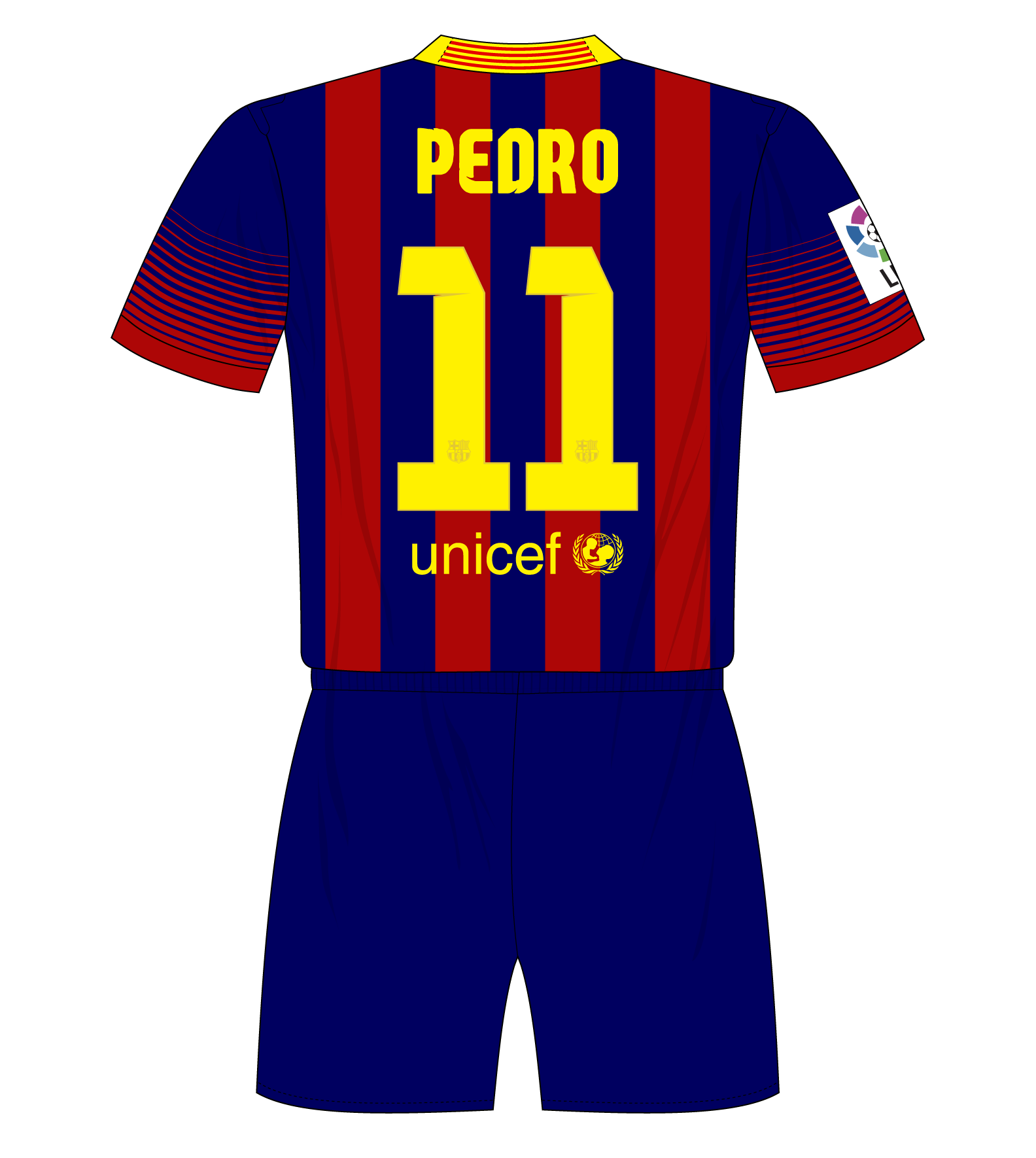 Barcelona-2013-2014-home-number-11-Pedro – Museum of Jerseys