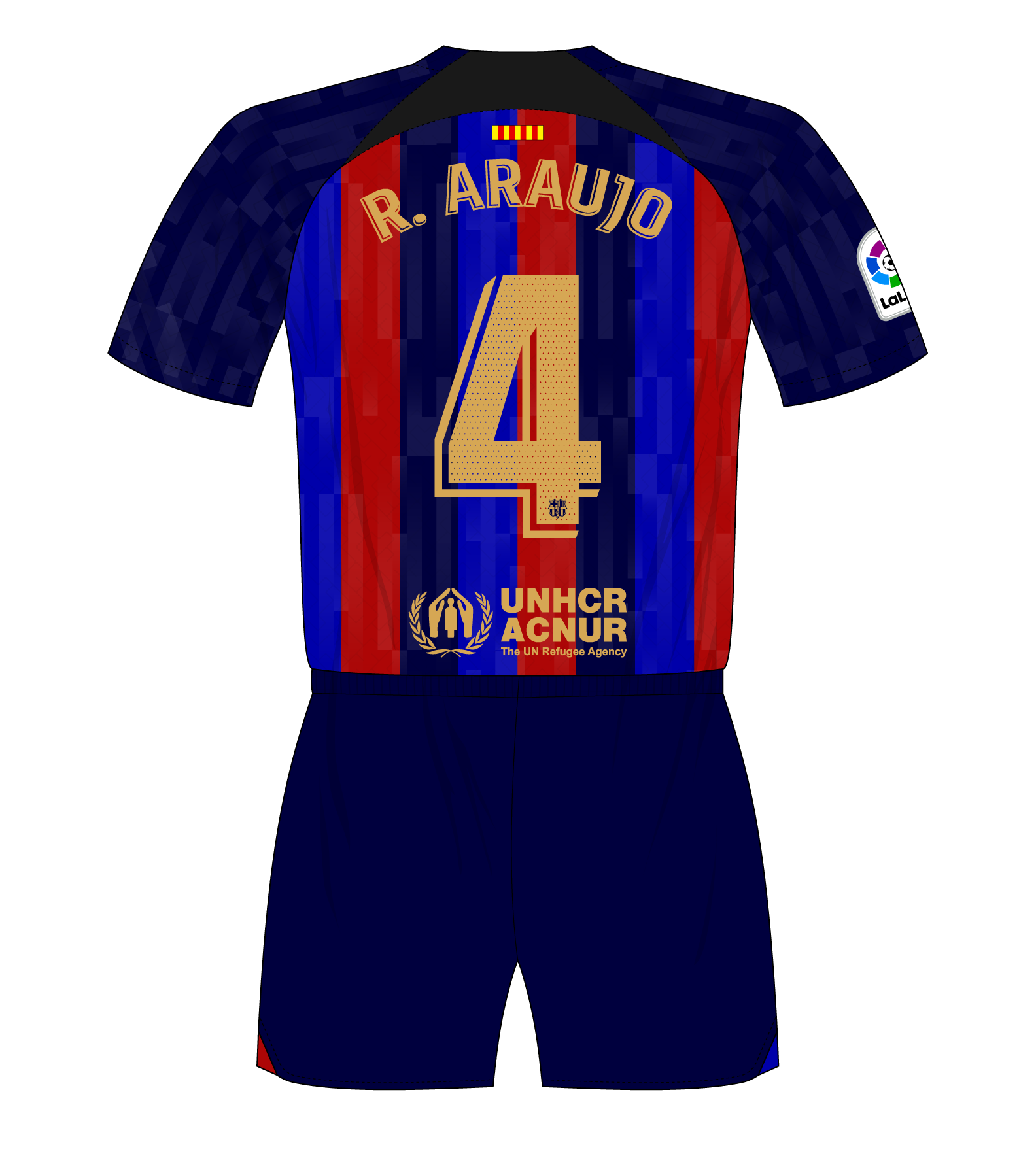 Barcelona-2022-2023-home-number-4-Araujo – Museum of Jerseys
