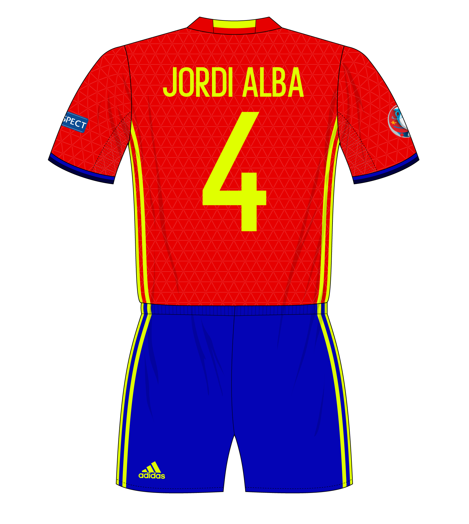 Spain-2016-home-number-4-Jordi-Alba – Museum of Jerseys