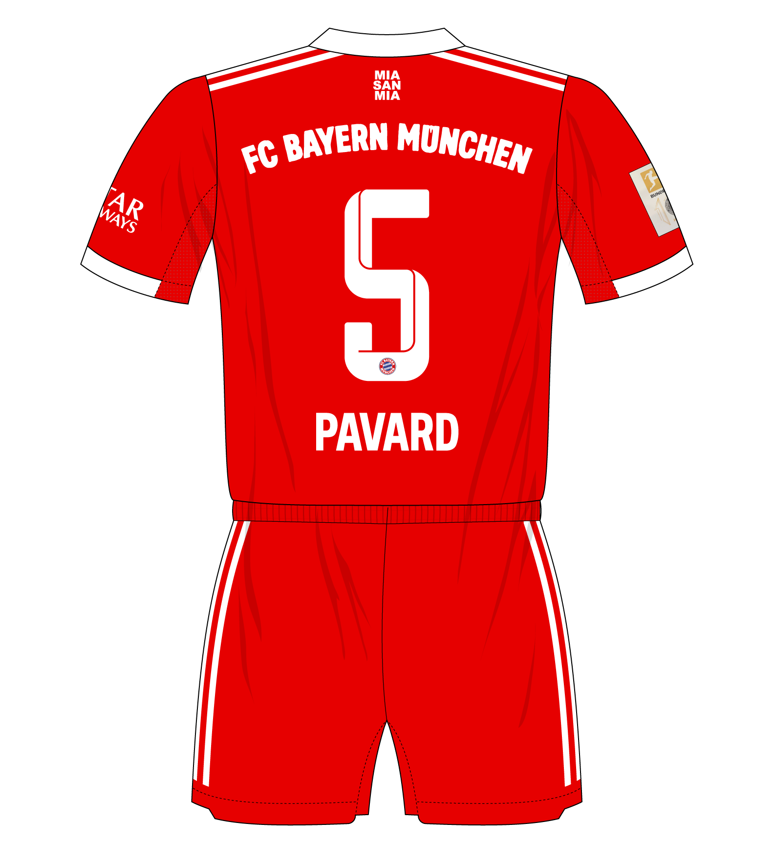 Bayern-Munich-2022-2023-home-number-5-Pavard – Museum of Jerseys