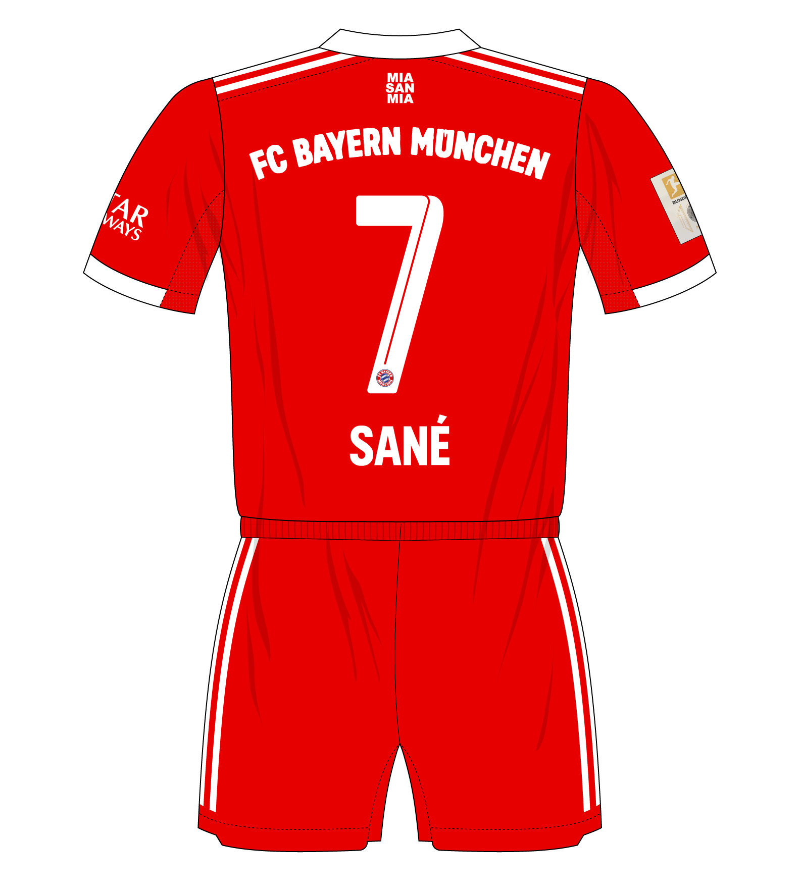 Bayern-2022-2023-number-7-Sané_Number – Museum of Jerseys
