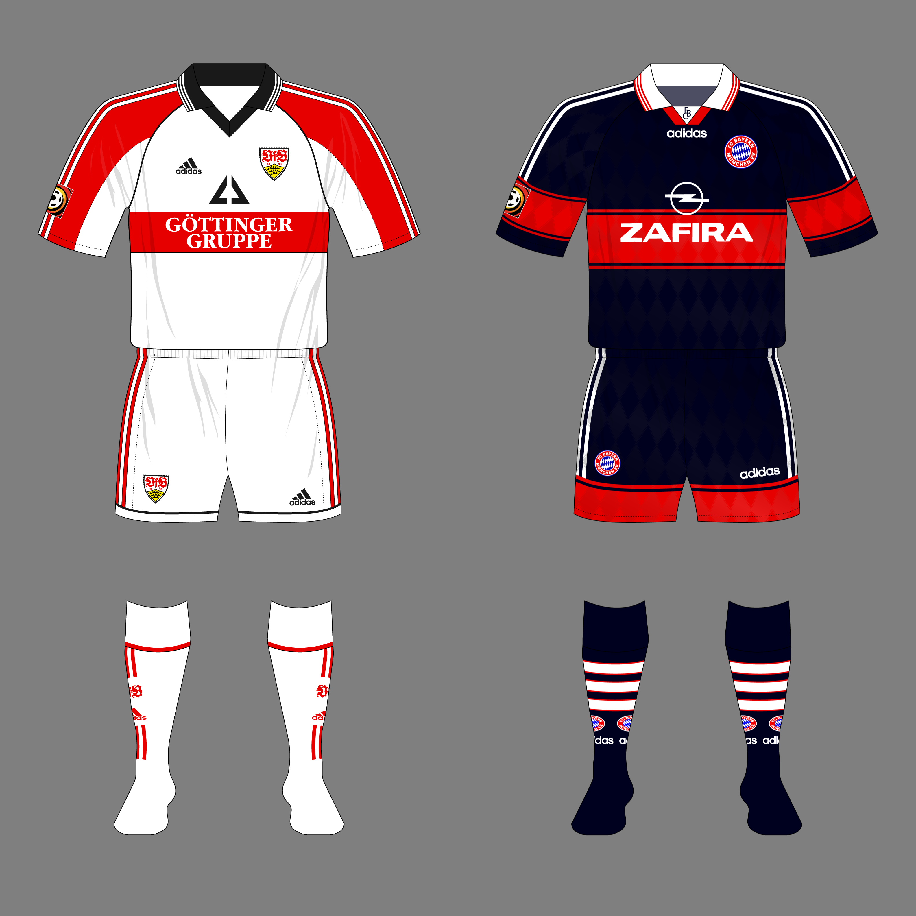 Bundesliga-1998-1999-adidas-93-Stuttgart-Bayern – Museum of Jerseys