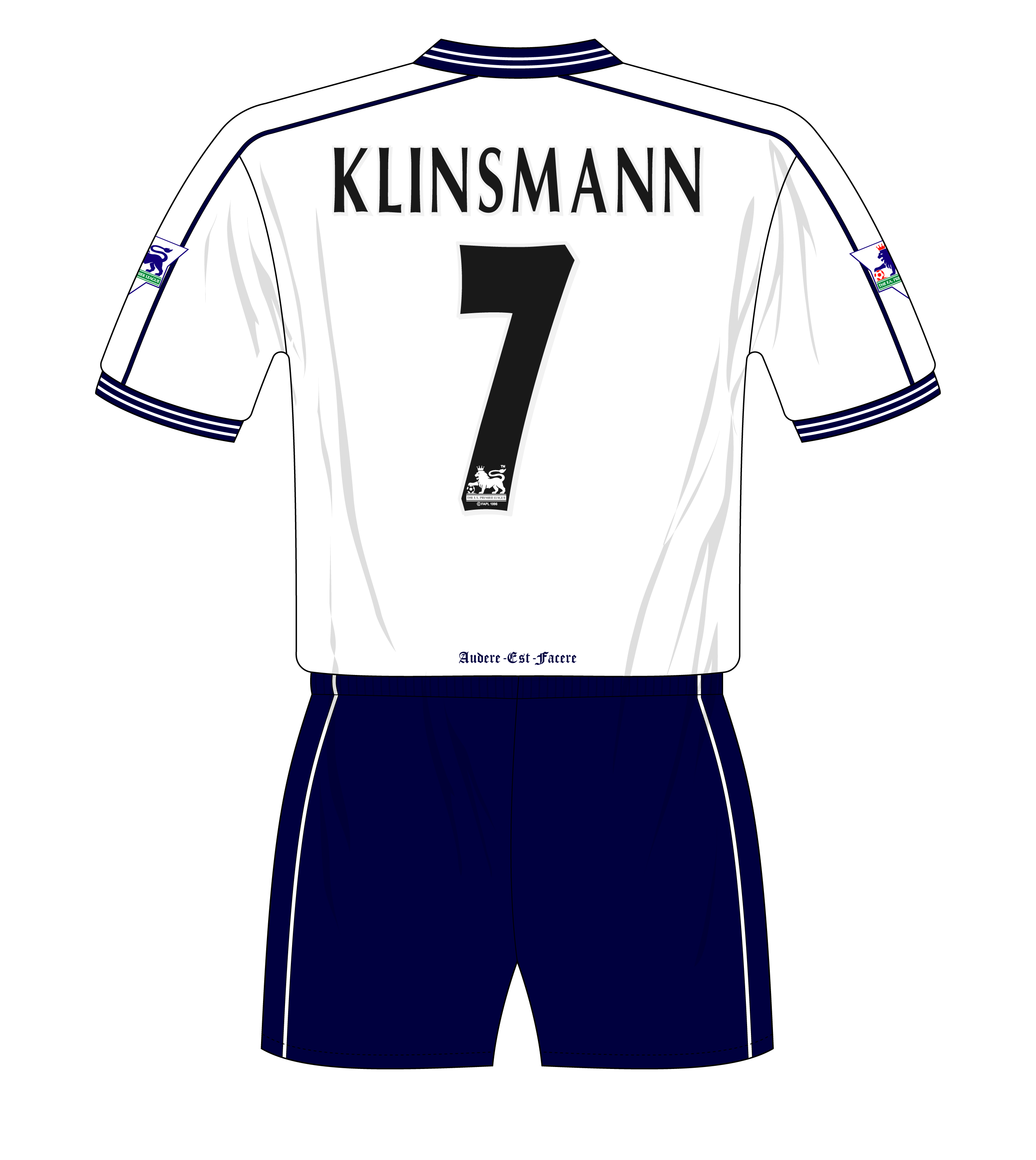 Tottenham-Hotspur-1997-1998-home-number-7-Kinsmann – Museum of Jerseys