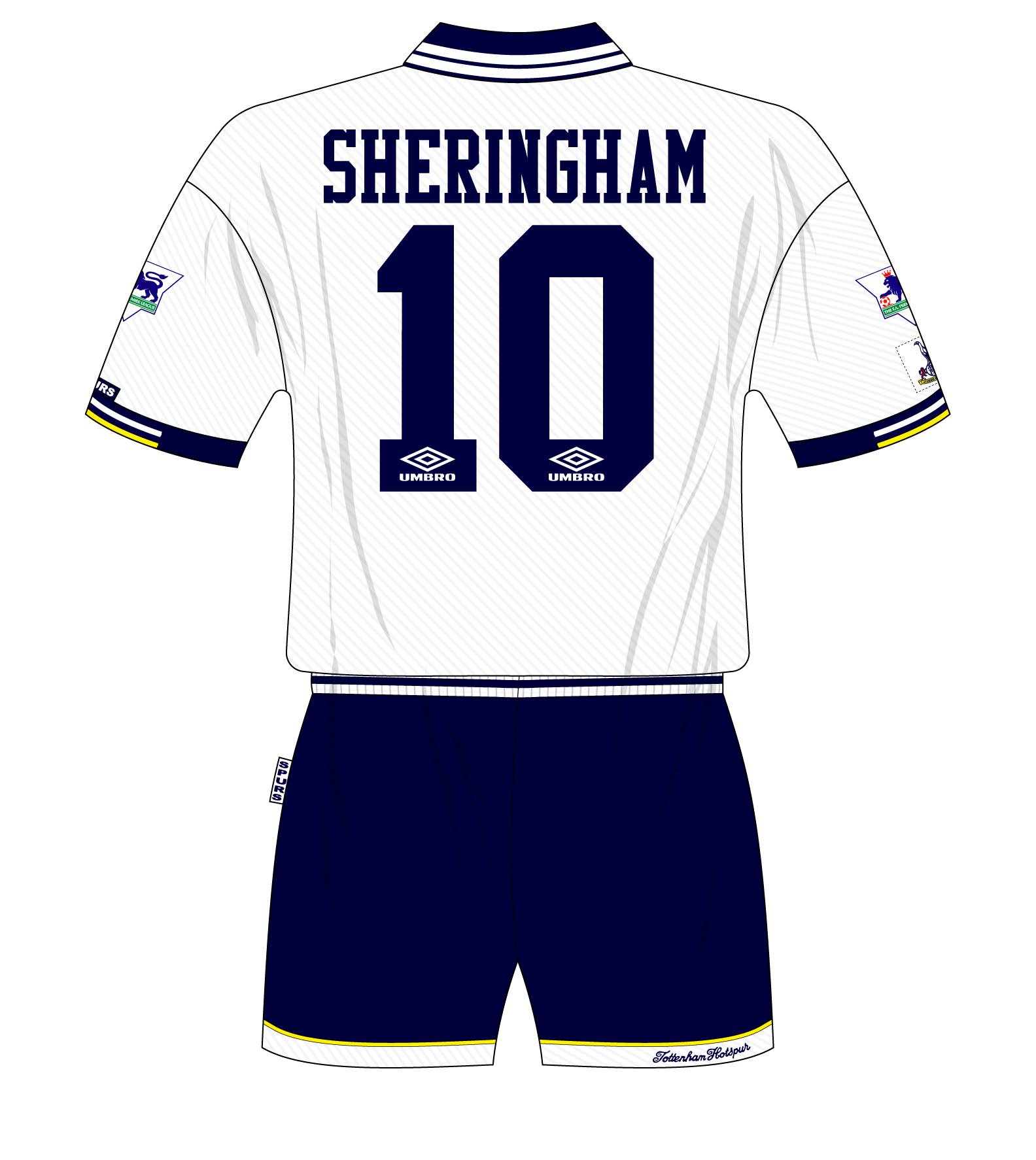 Tottenham-Hotspur-Spurs-1993-1994-home-number-10-Sheringham – Museum of ...