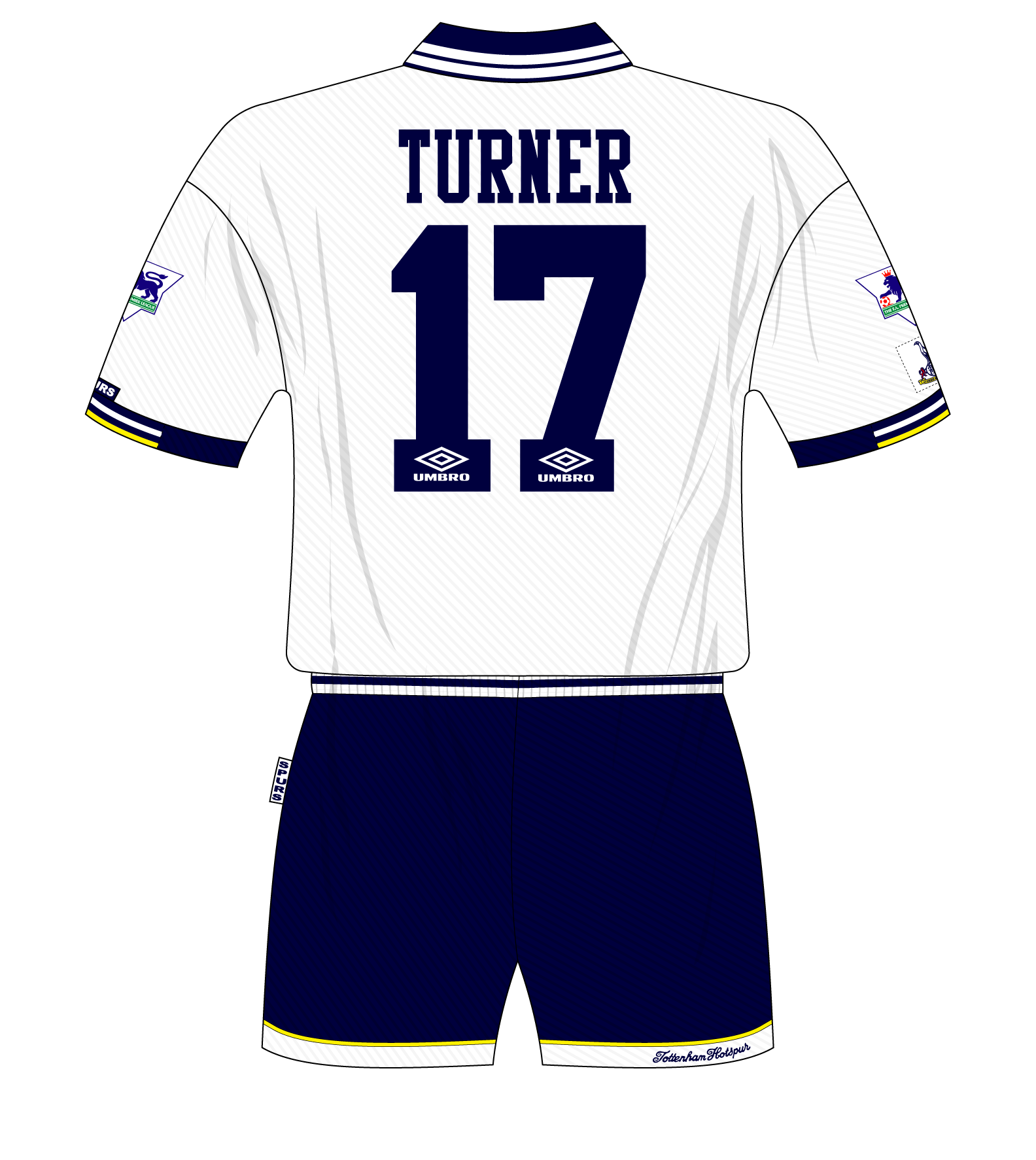 Tottenham-Hotspur-Spurs-1993-1994-home-number-17-Turner ...