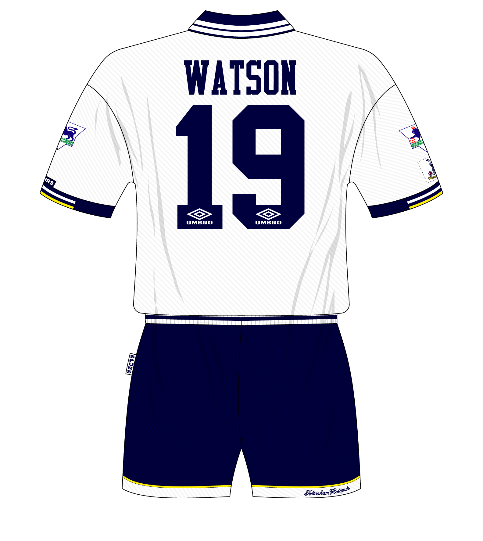 Tottenham-Hotspur-Spurs-1993-1994-home-number-19-Watson ...