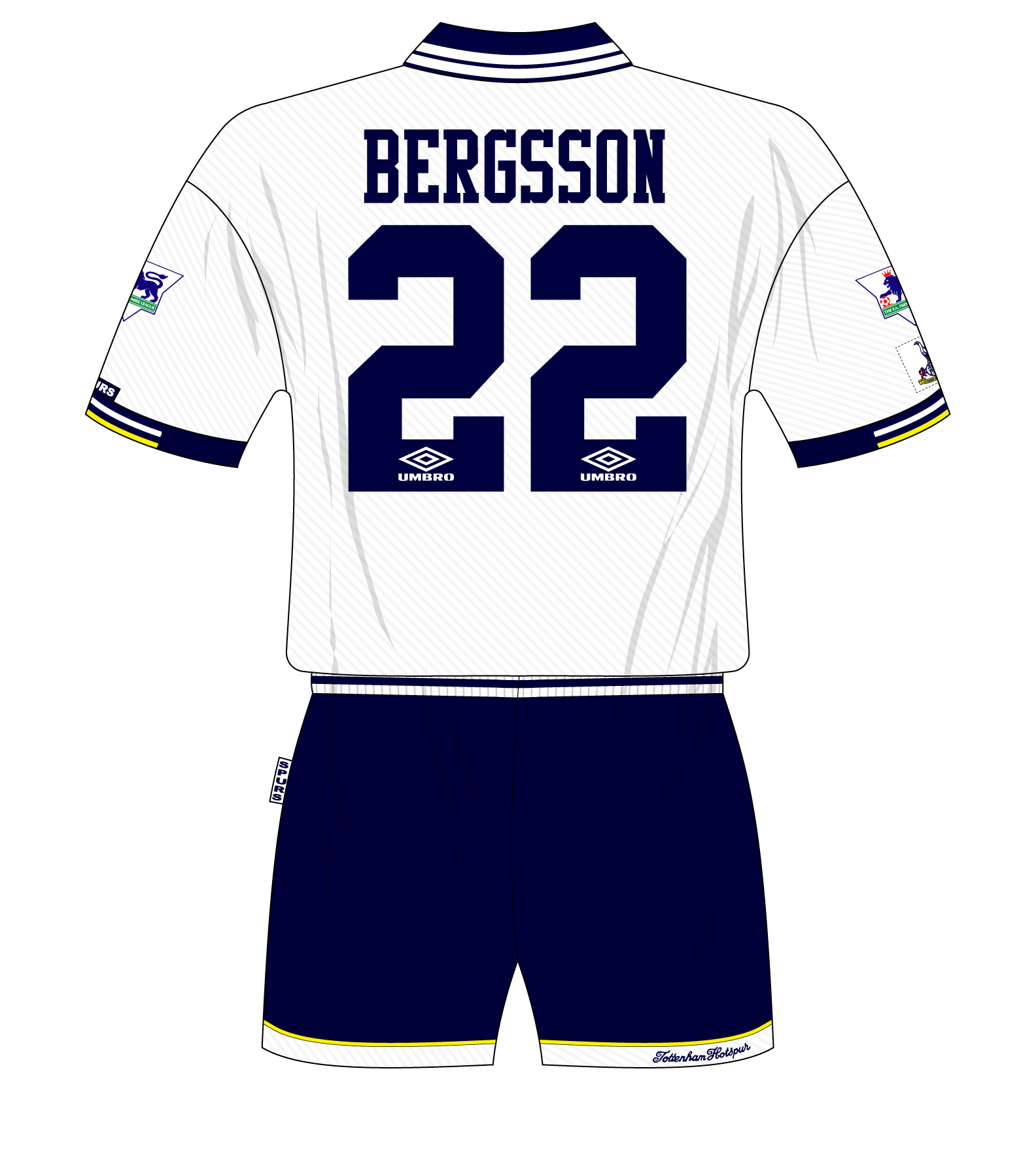 Tottenham-Hotspur-Spurs-1993-1994-home-number-22-Bergsson – Museum of ...