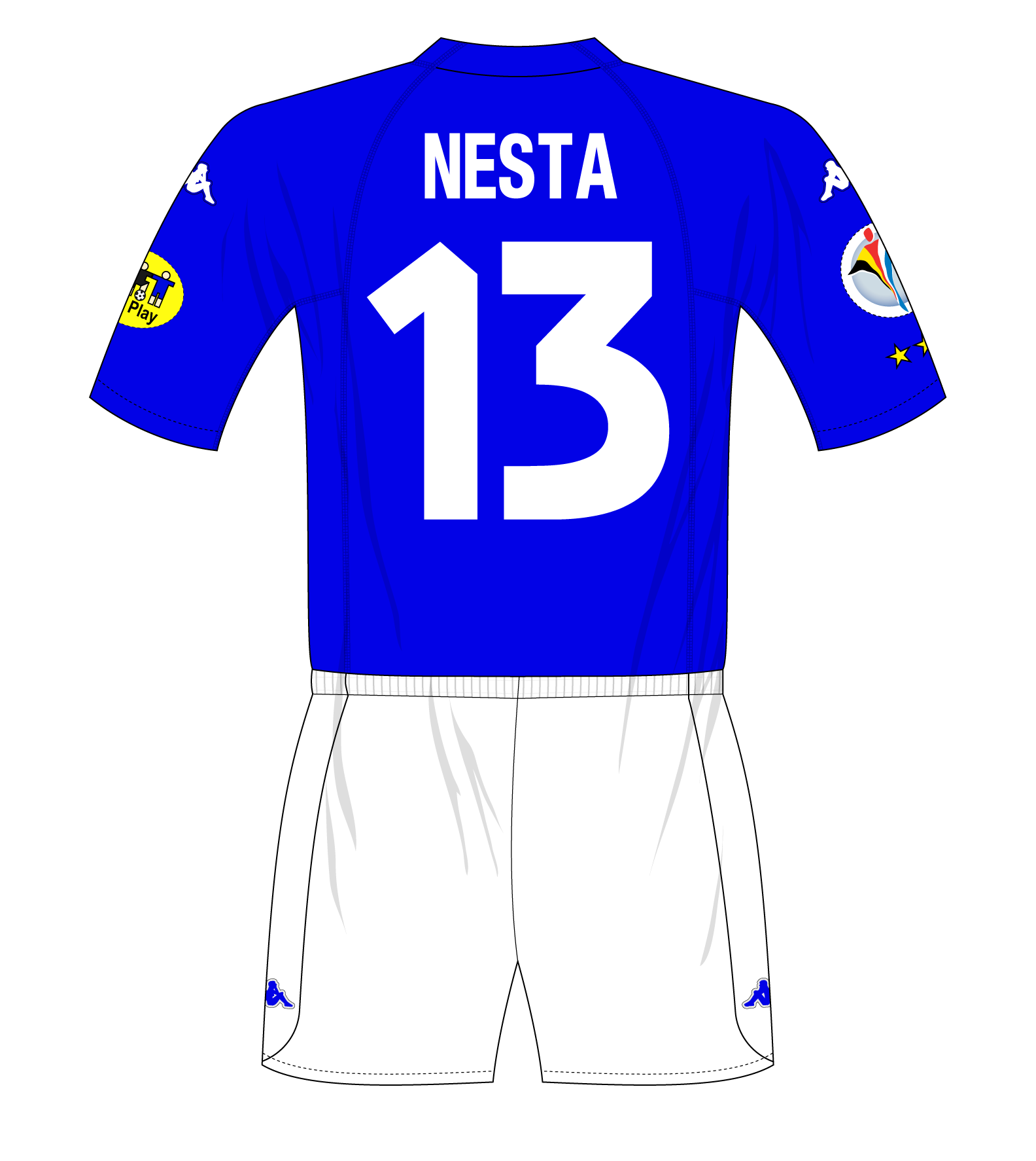 Italy-2000-Euro-home-number-13-Nesta – Museum of Jerseys