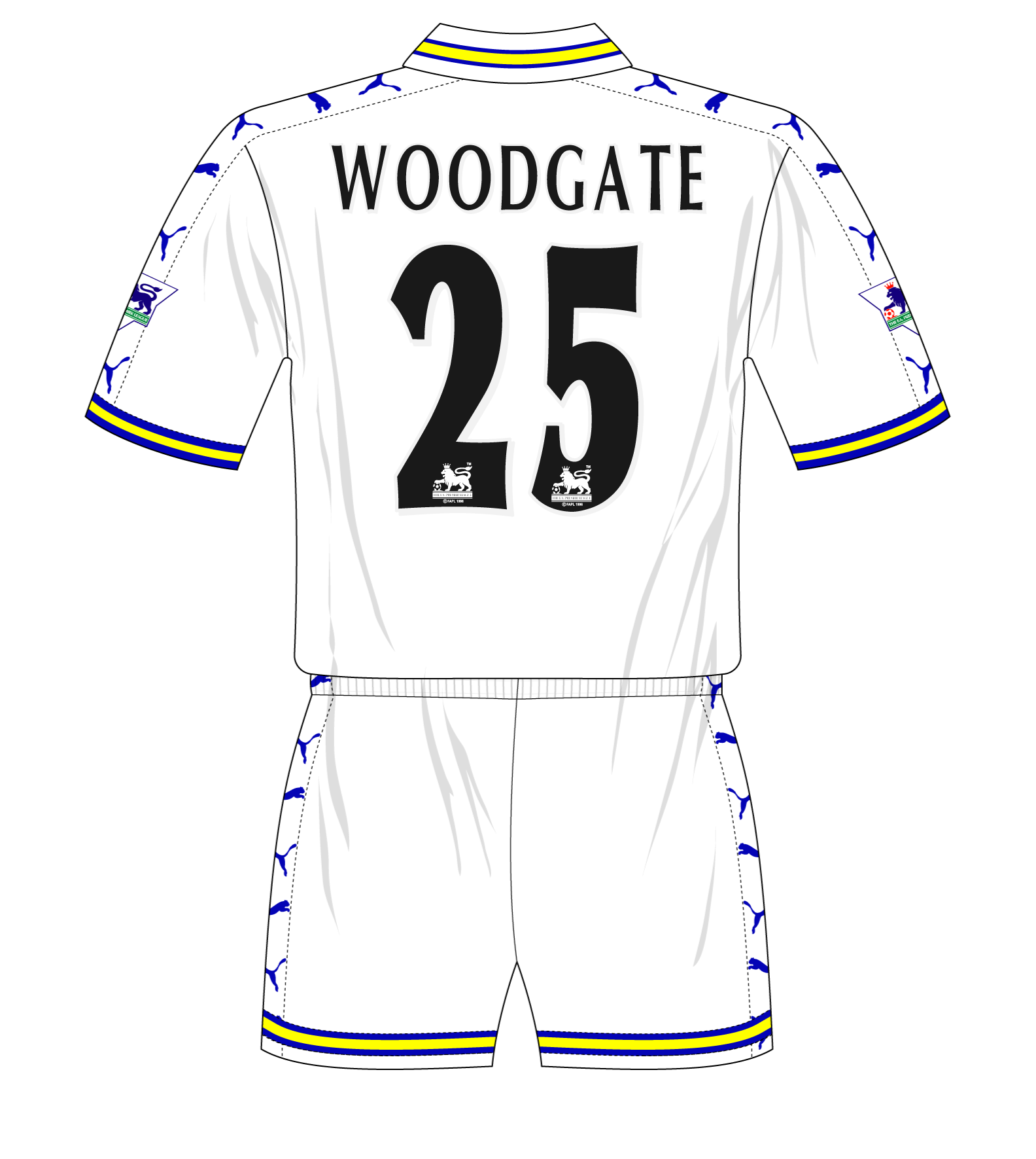 Leeds-United-1998-1999-home-number-25-Woodgate – Museum of Jerseys