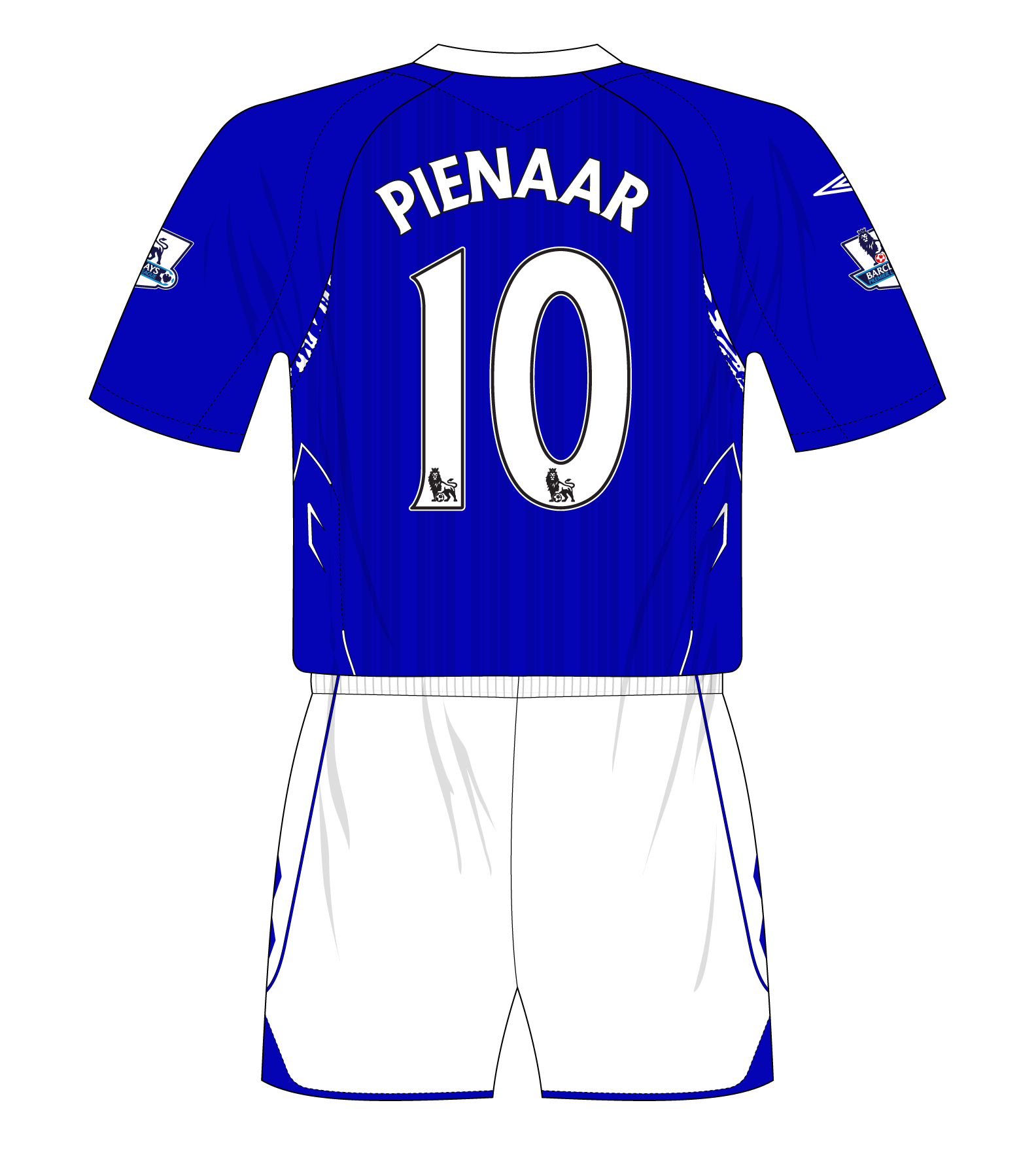 Everton-2007-2008-home-number-10-Pienaar – Museum of Jerseys