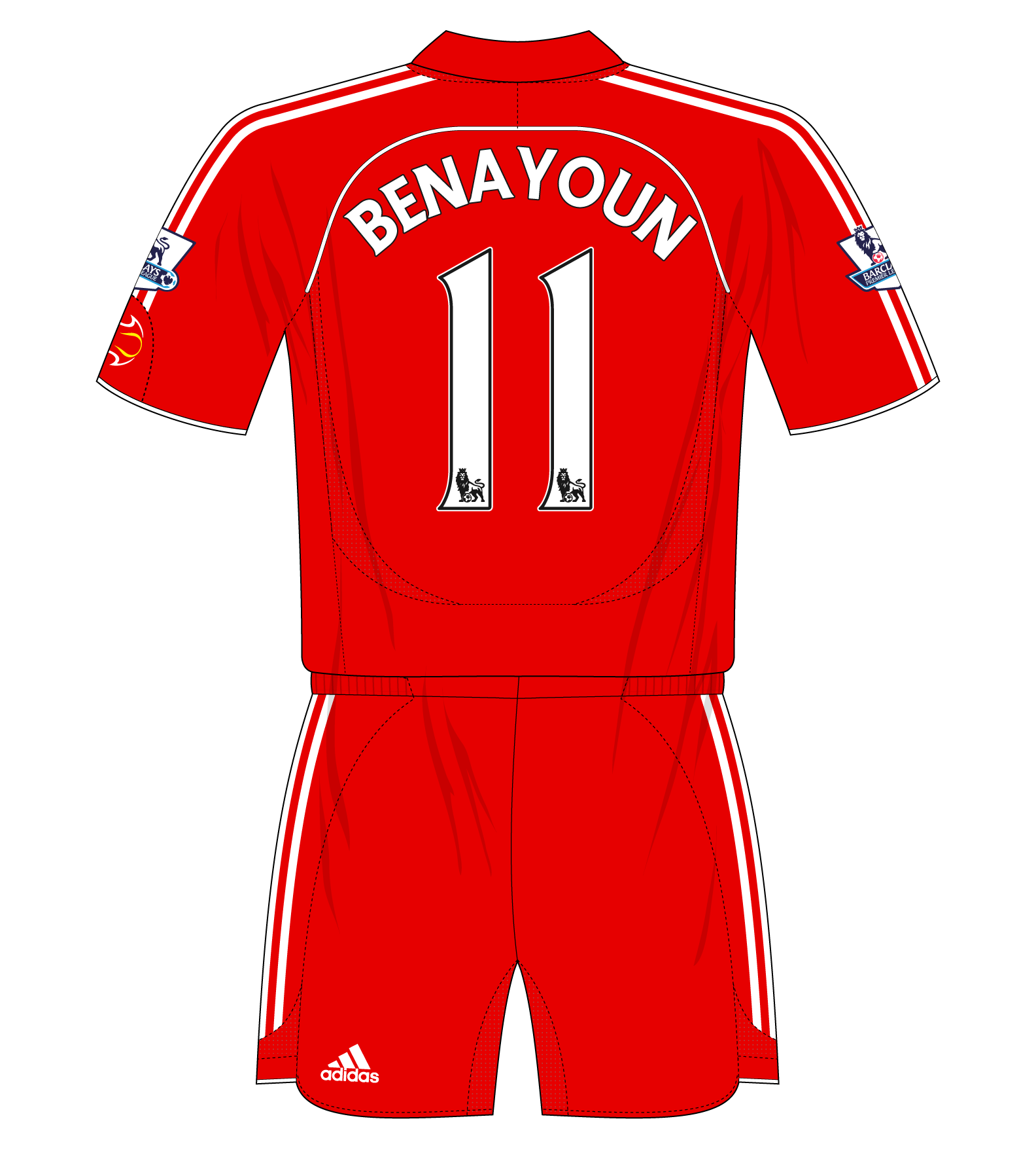 Liverpool-2007-2008-home-number-11-Benayoun – Museum of Jerseys