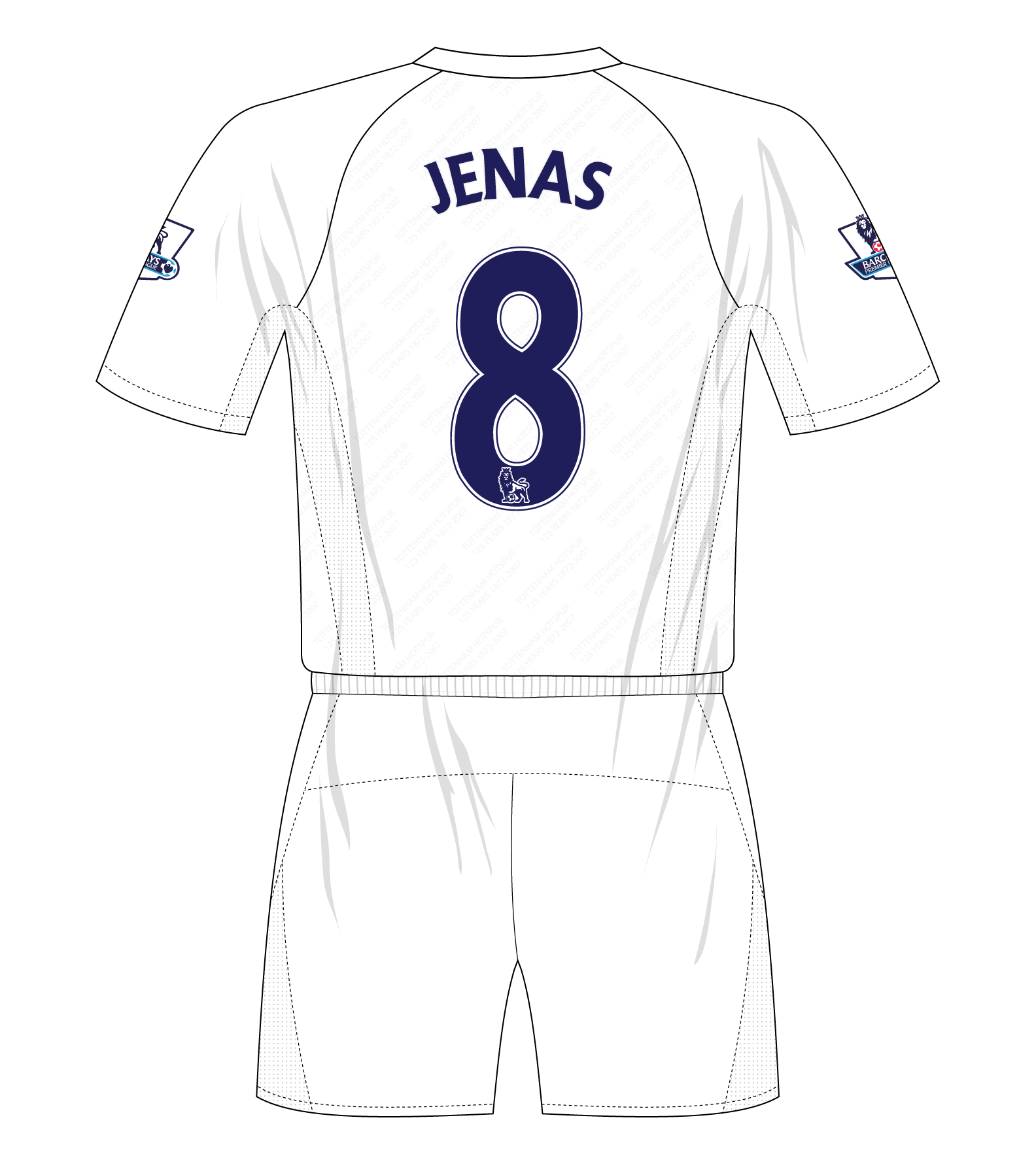 Tottenham-Hotspur-2007-2008-home-number-8-Jenas – Museum of Jerseys