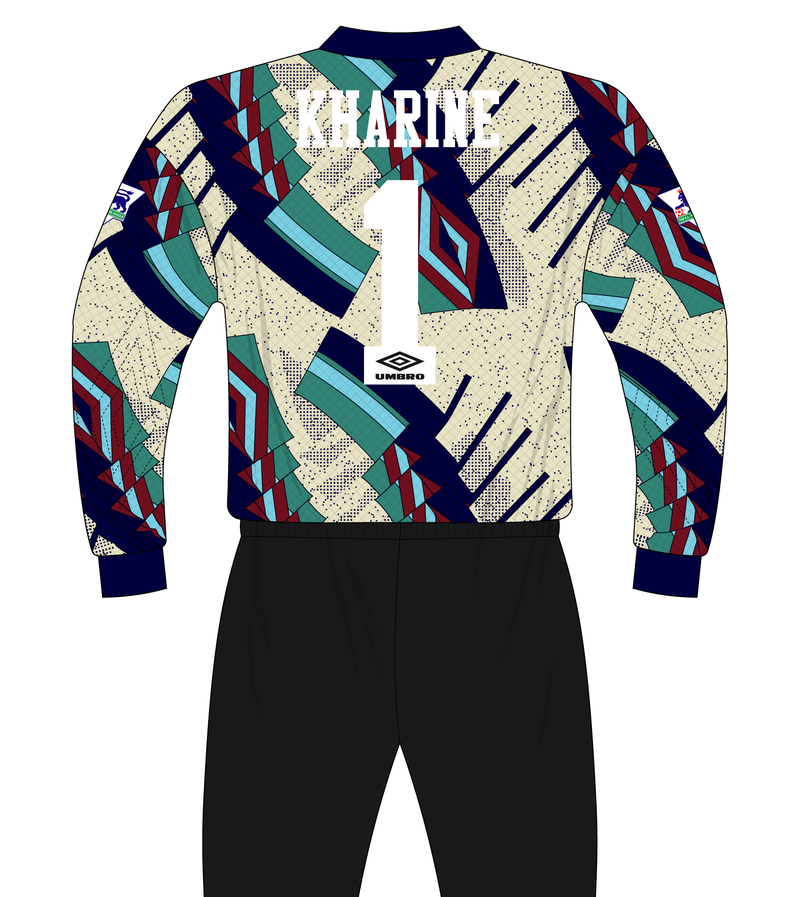 Chelsea-1993-1994-home-number-1-Kharine – Museum of Jerseys