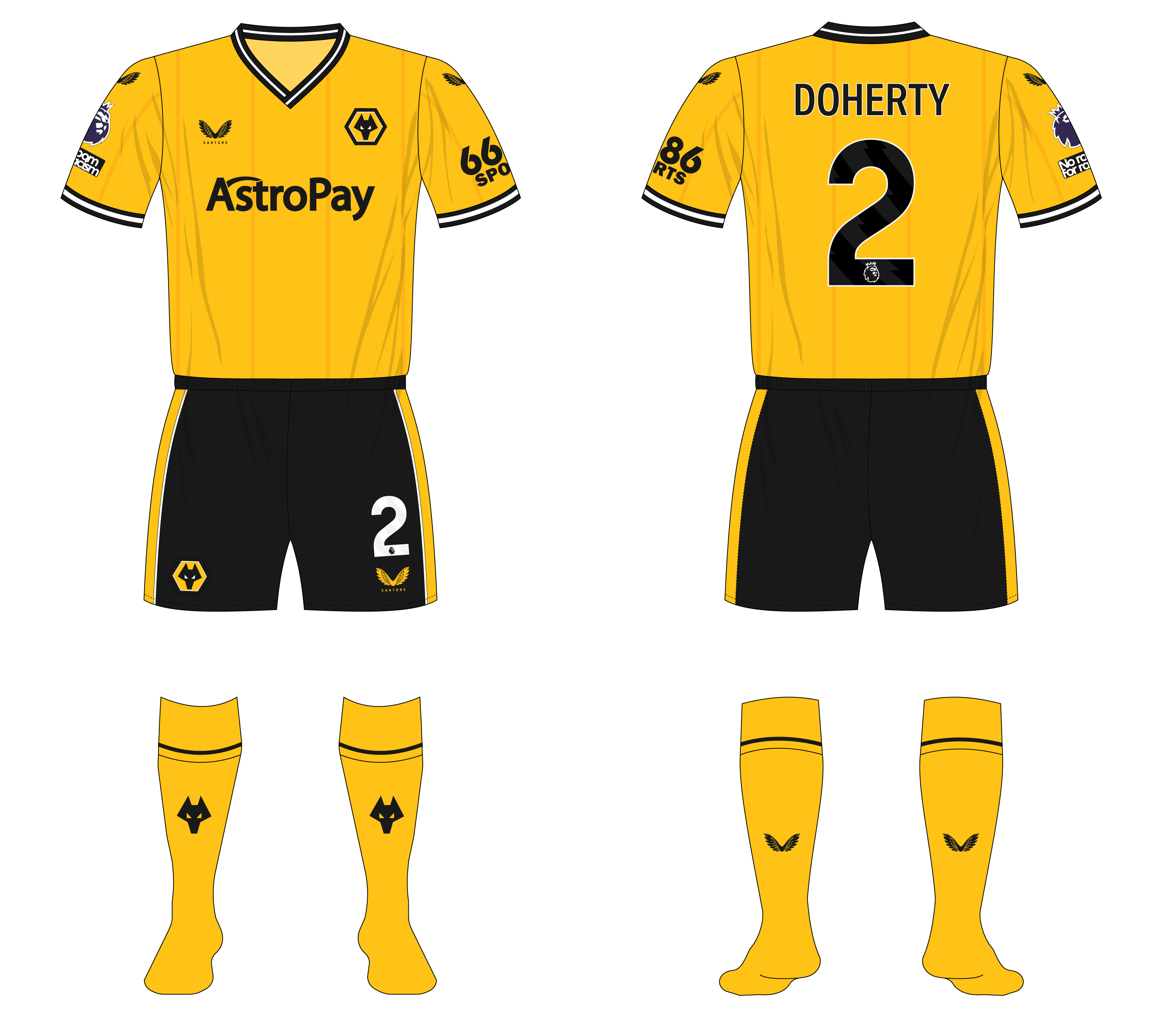 Wolverhampton-Wanderers-Wolves-2023-2024-Castore-home_1 – Museum of Jerseys