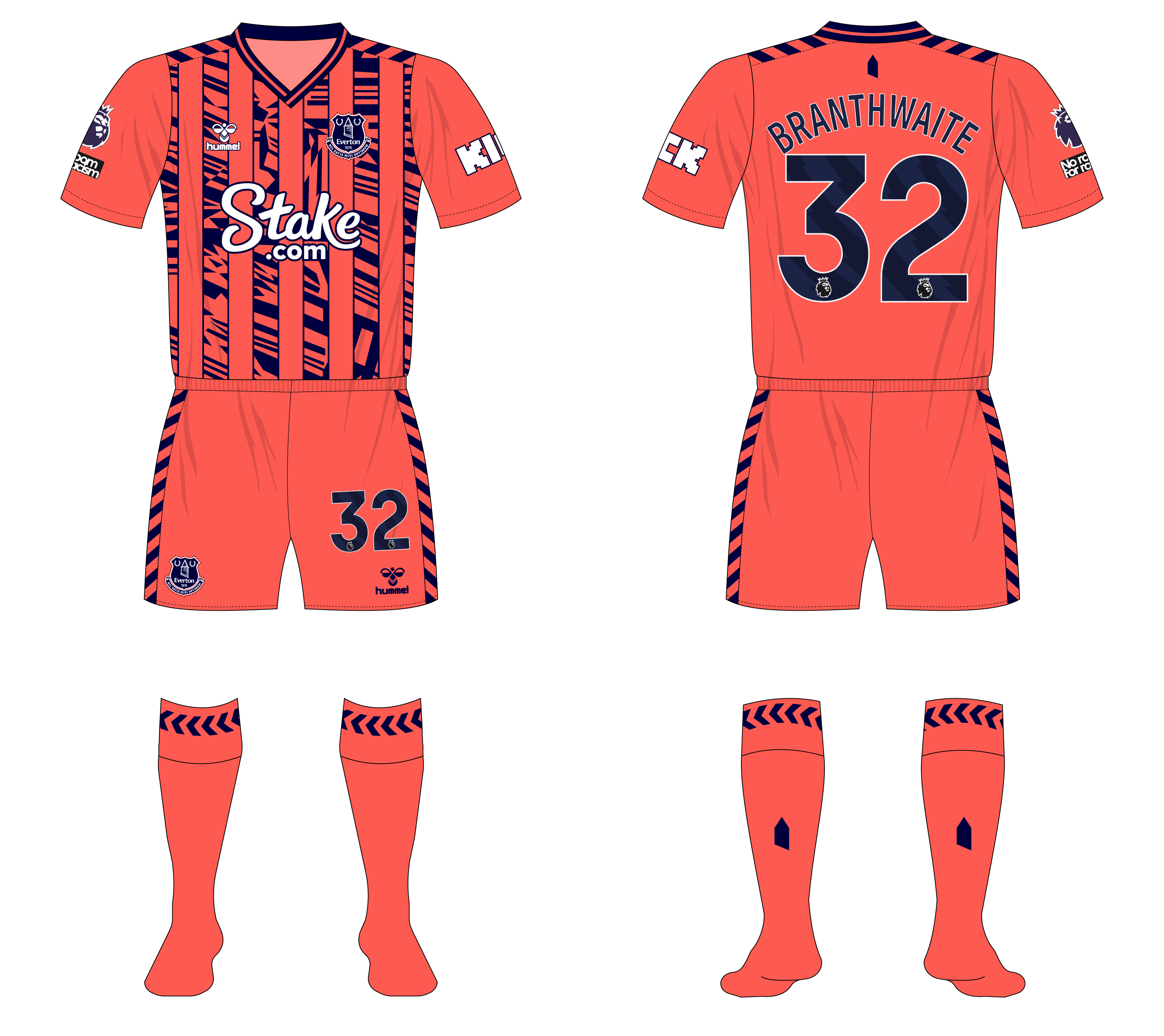Everton-2023-2024-Hummel-away-salmon-shorts-socks_1 – Museum of Jerseys