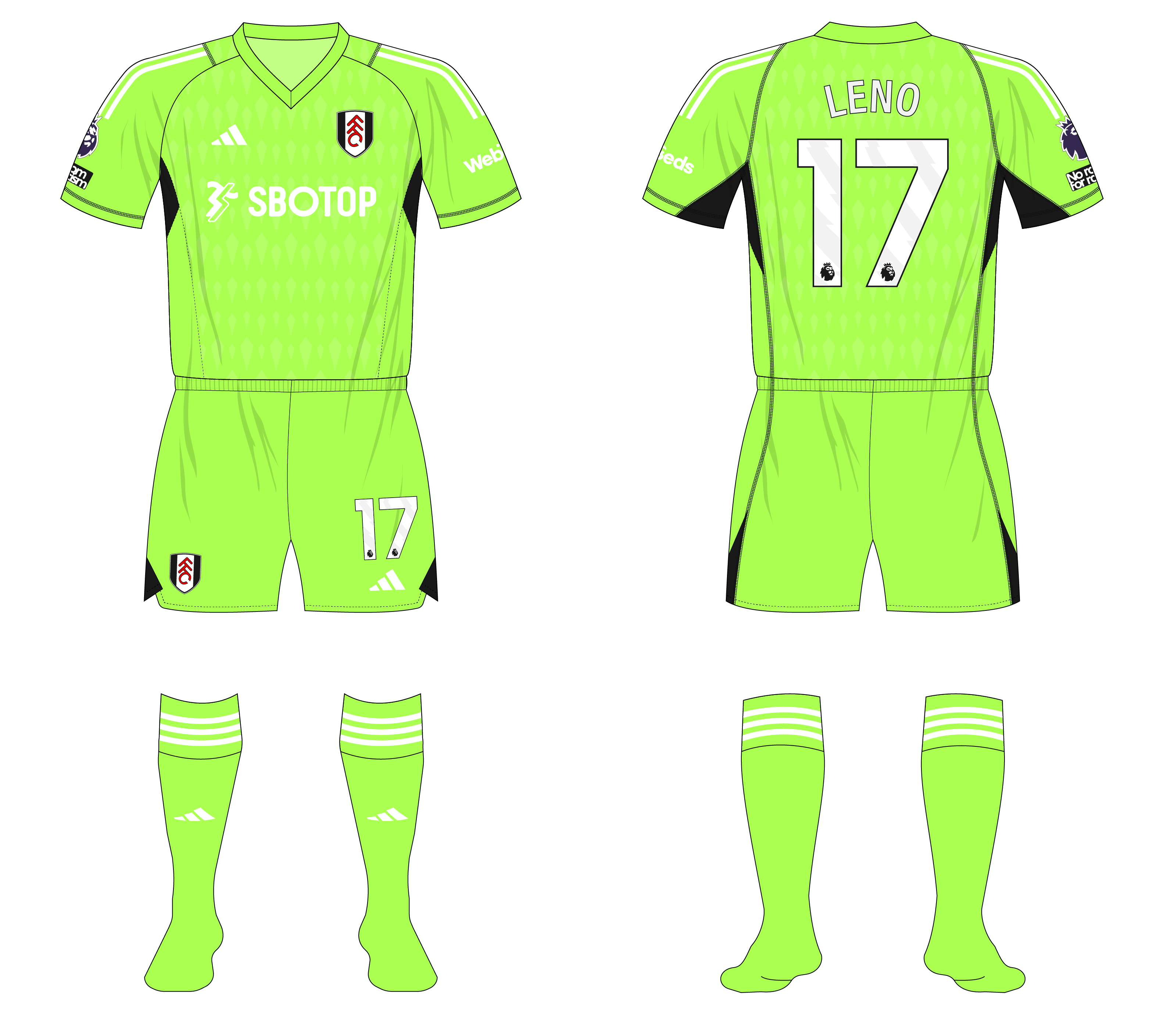 Fulham-2023-2024-adidas-goalkeeper-green_1 – Museum of Jerseys