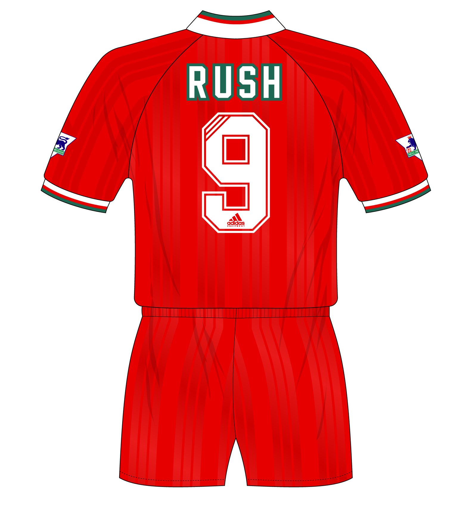 Liverpool-1993-1994-home-number-9-Rush – Museum of Jerseys