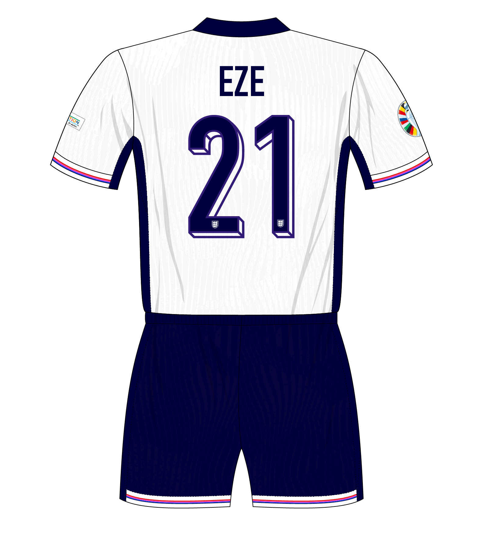 England-2024-Euro-home-number-21-Eze – Museum of Jerseys