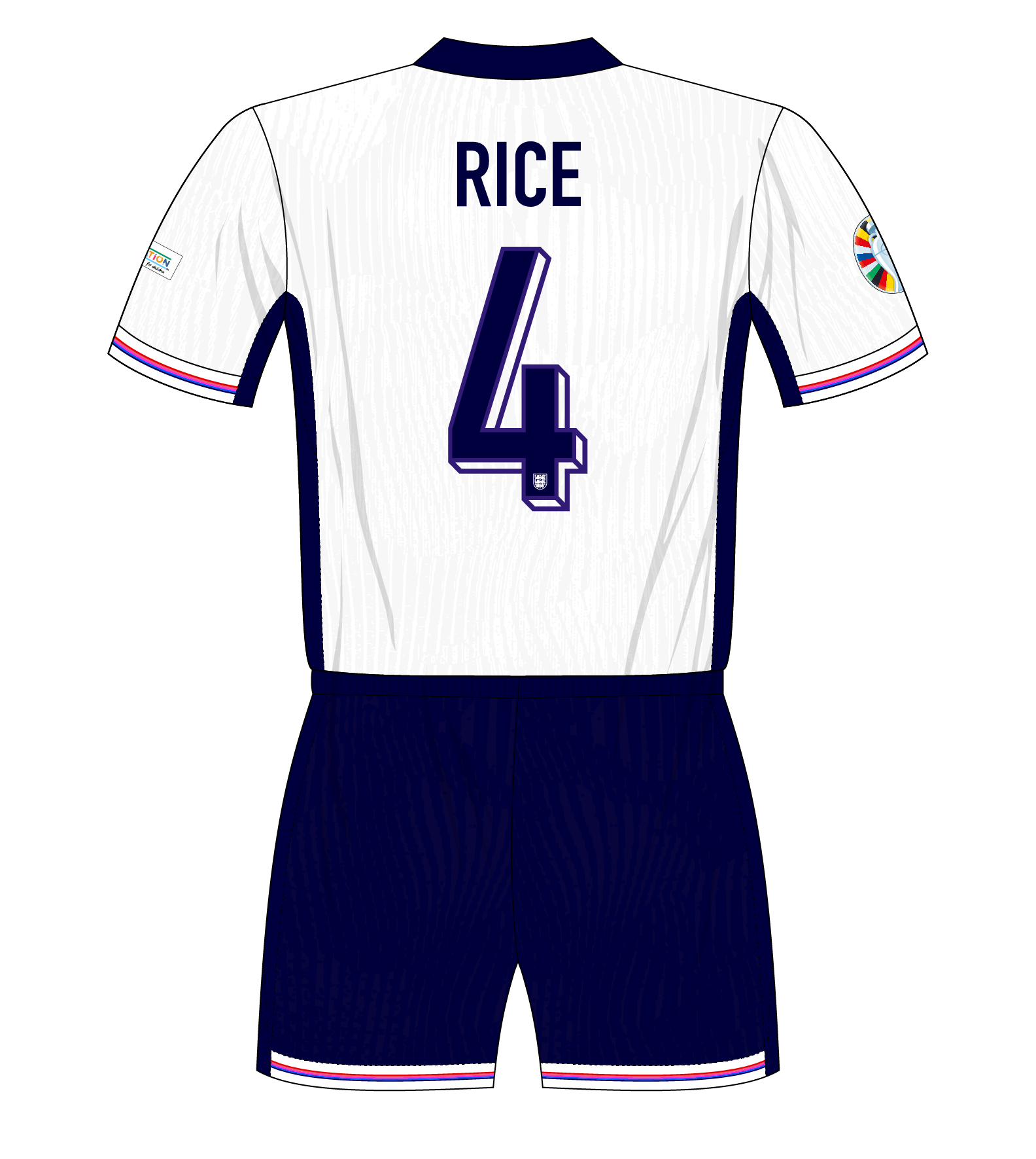 England-2024-Euro-home-number-4-Rice – Museum of Jerseys