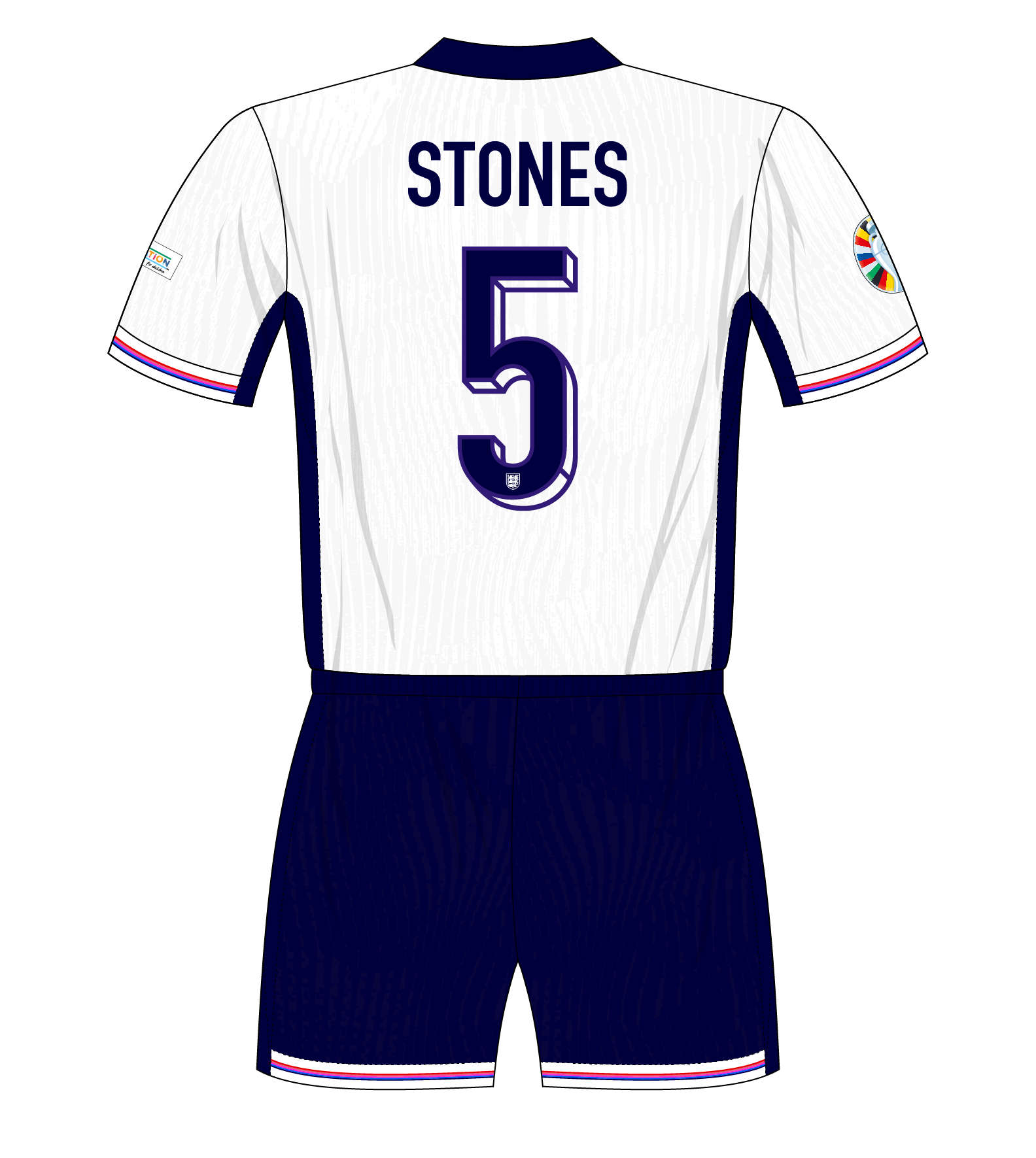 England-2024-Euro-home-number-5-Stones – Museum of Jerseys