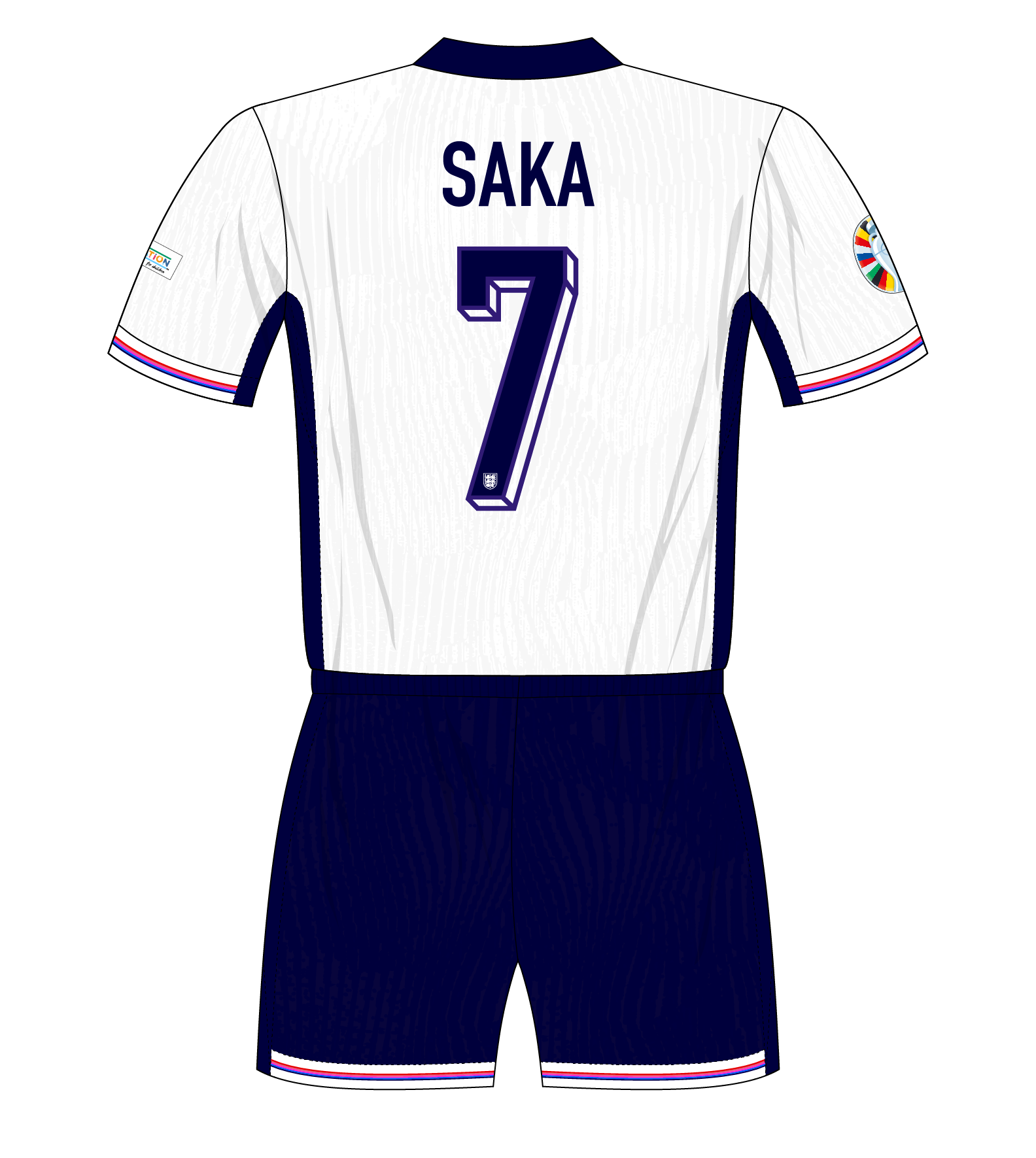 England-2024-Euro-home-number-7-Saka – Museum of Jerseys