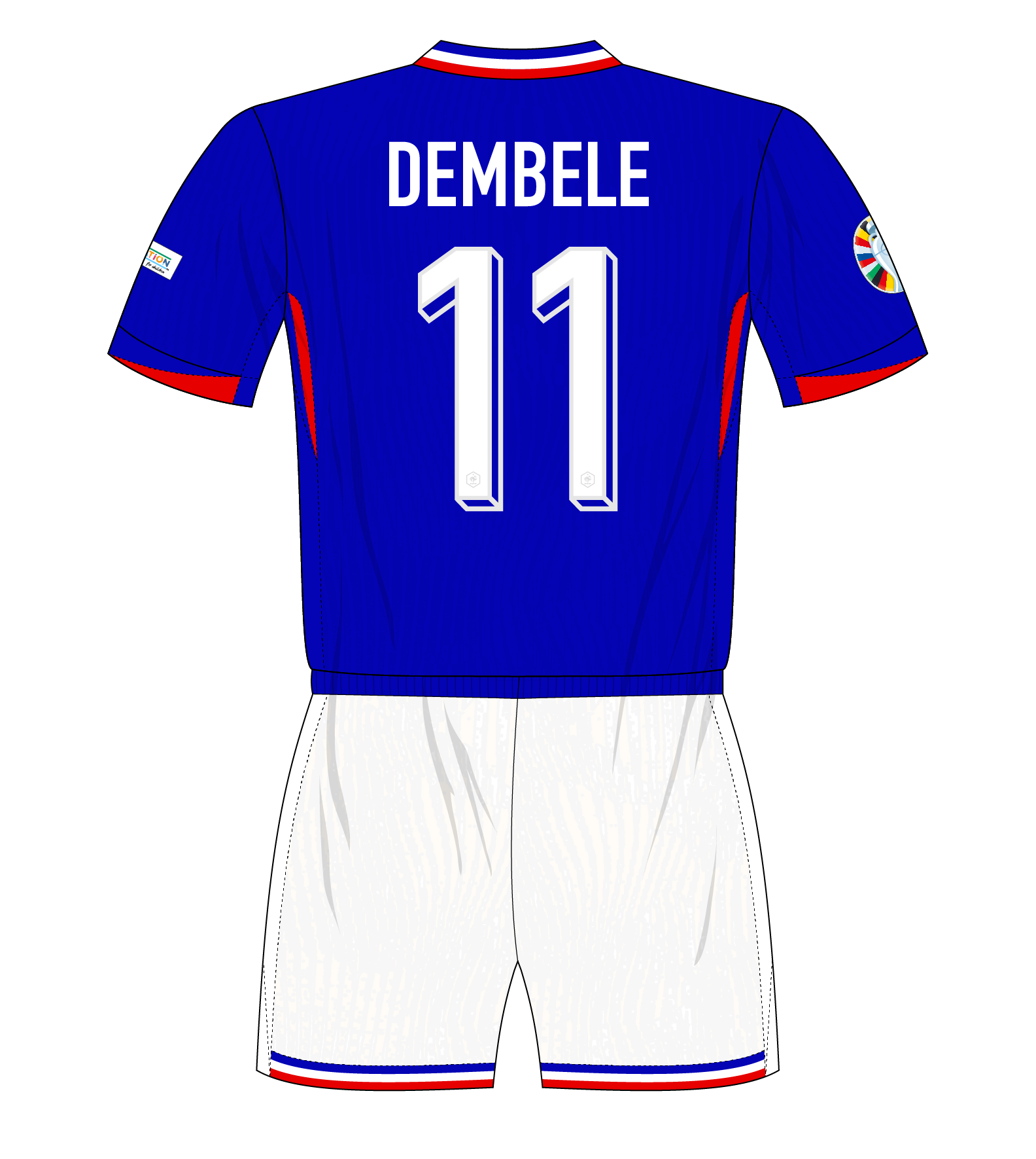 France-2024-Euro-home-number-11-Dembele – Museum of Jerseys