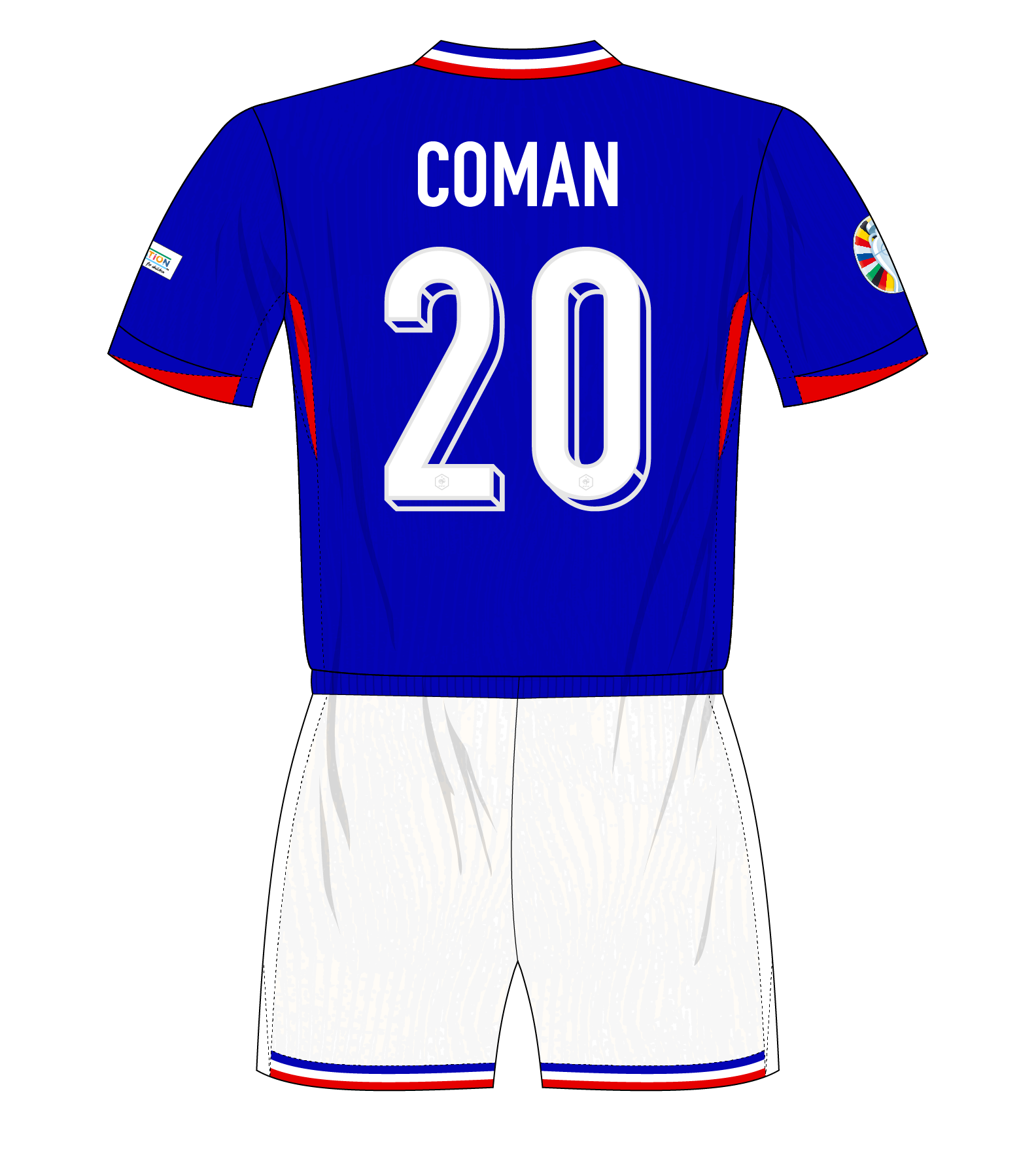 France-2024-Euro-home-number-20-Coman – Museum of Jerseys