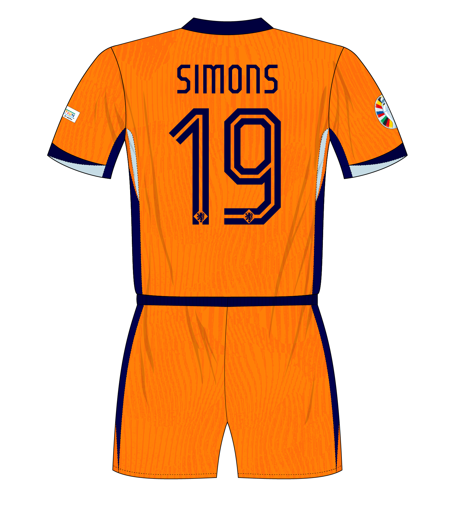 Netherlands-Holland-2024-Euro-home-number-19-Simons – Museum of Jerseys