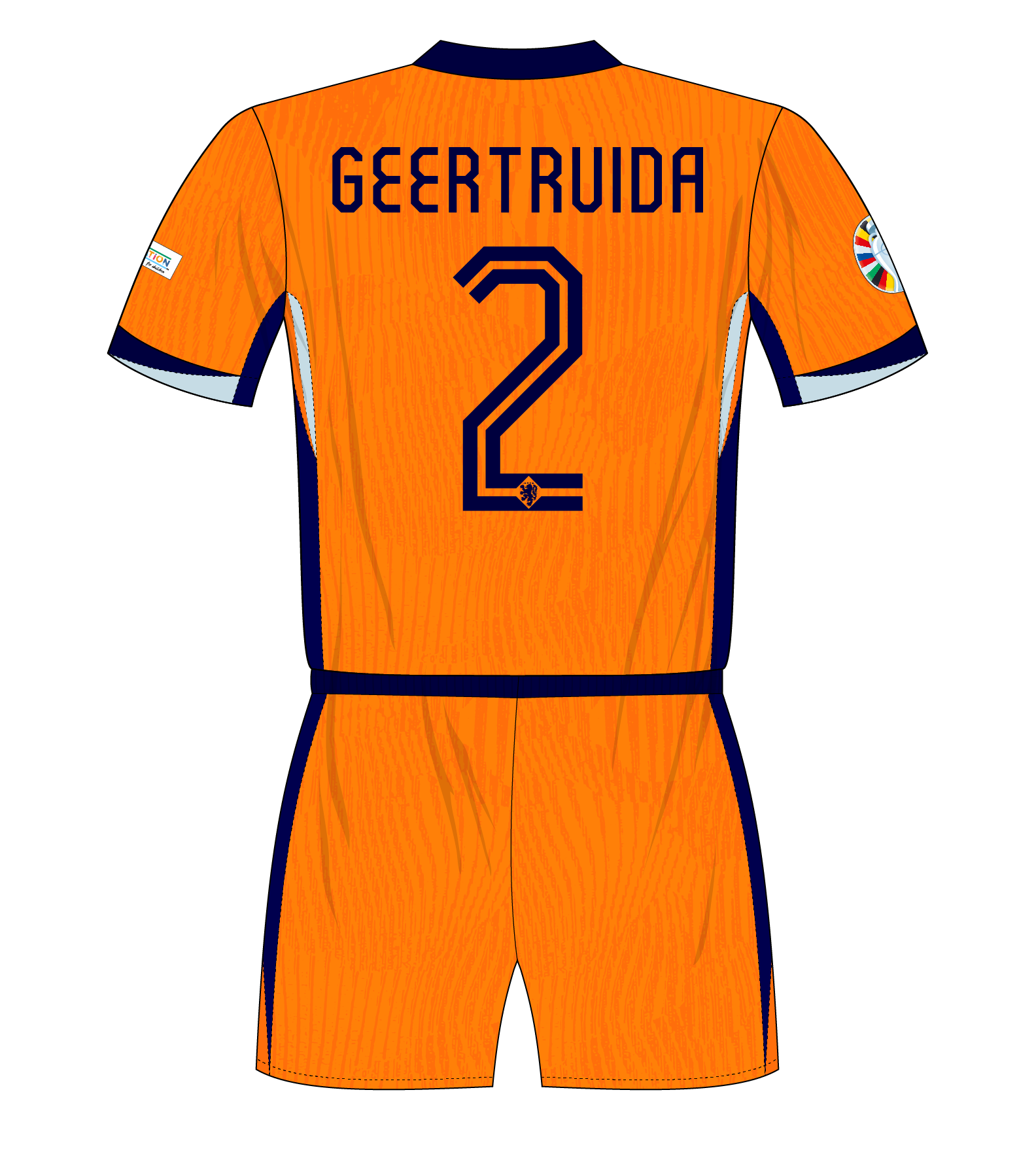 Netherlands-Holland-2024-Euro-home-number-2-Geertruida – Museum of Jerseys