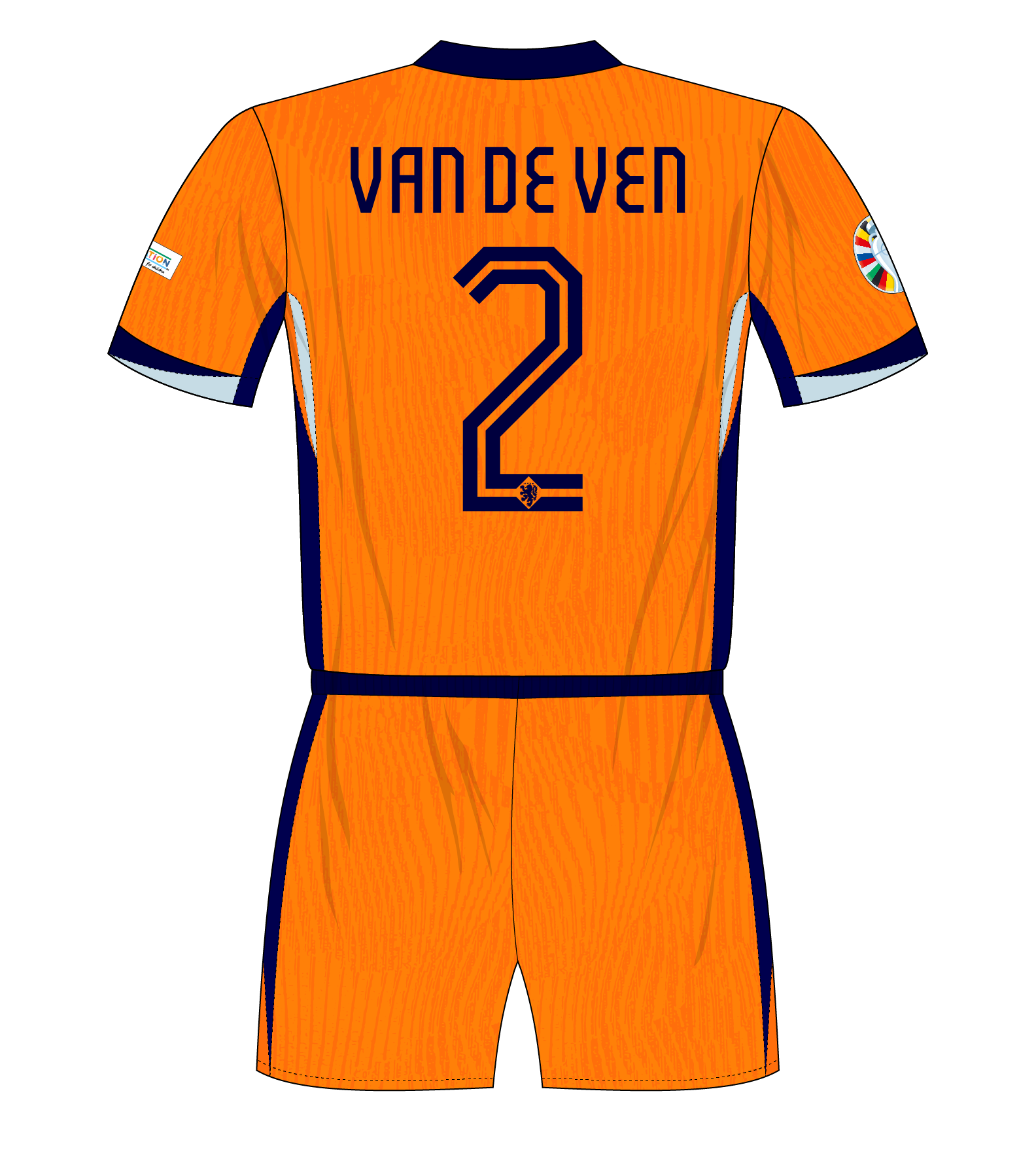 Netherlands-Holland-2024-Euro-home-number-2-Van-de-Ven – Museum of Jerseys