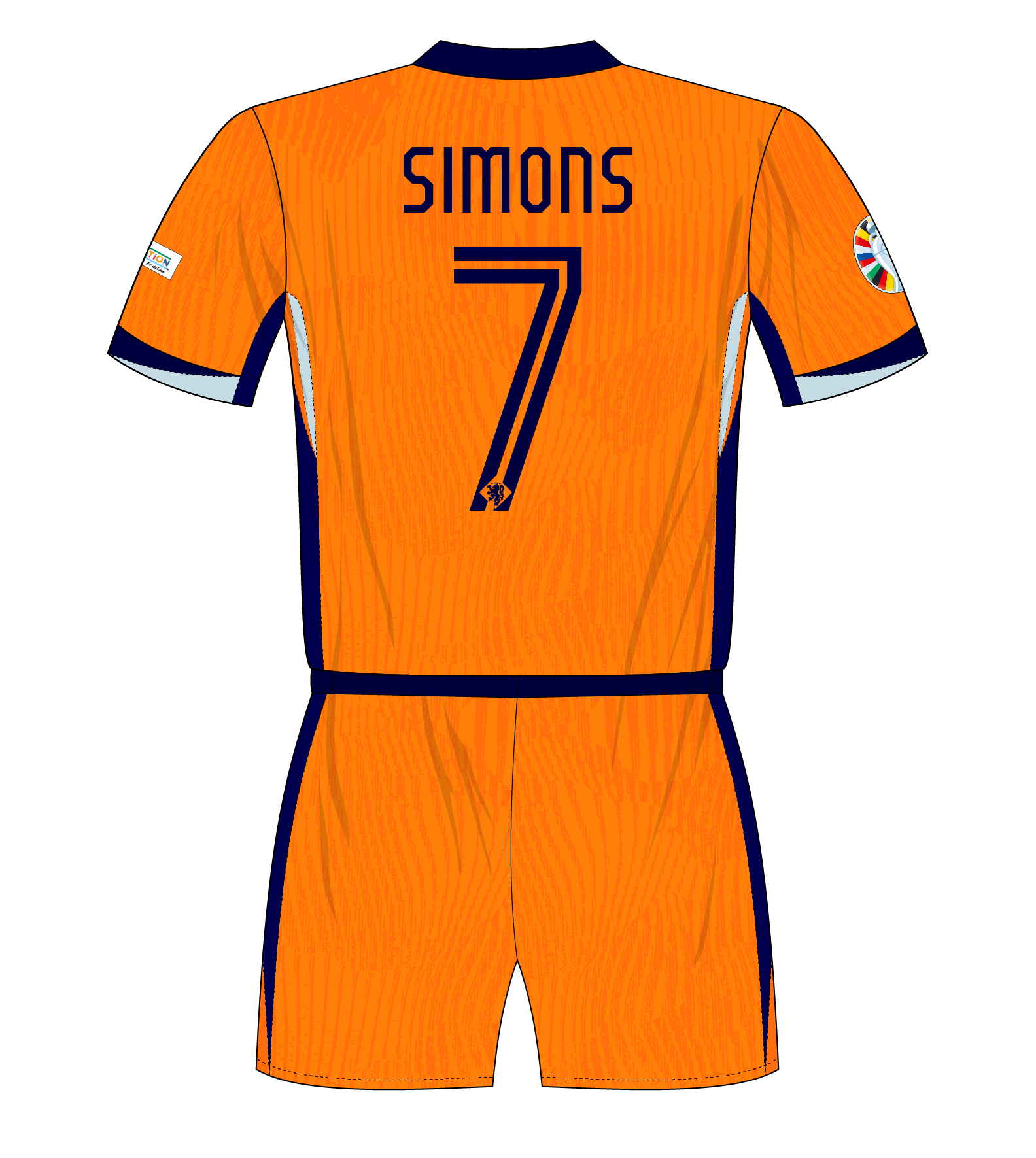 Netherlands-Holland-2024-Euro-home-number-7-Simons – Museum of Jerseys