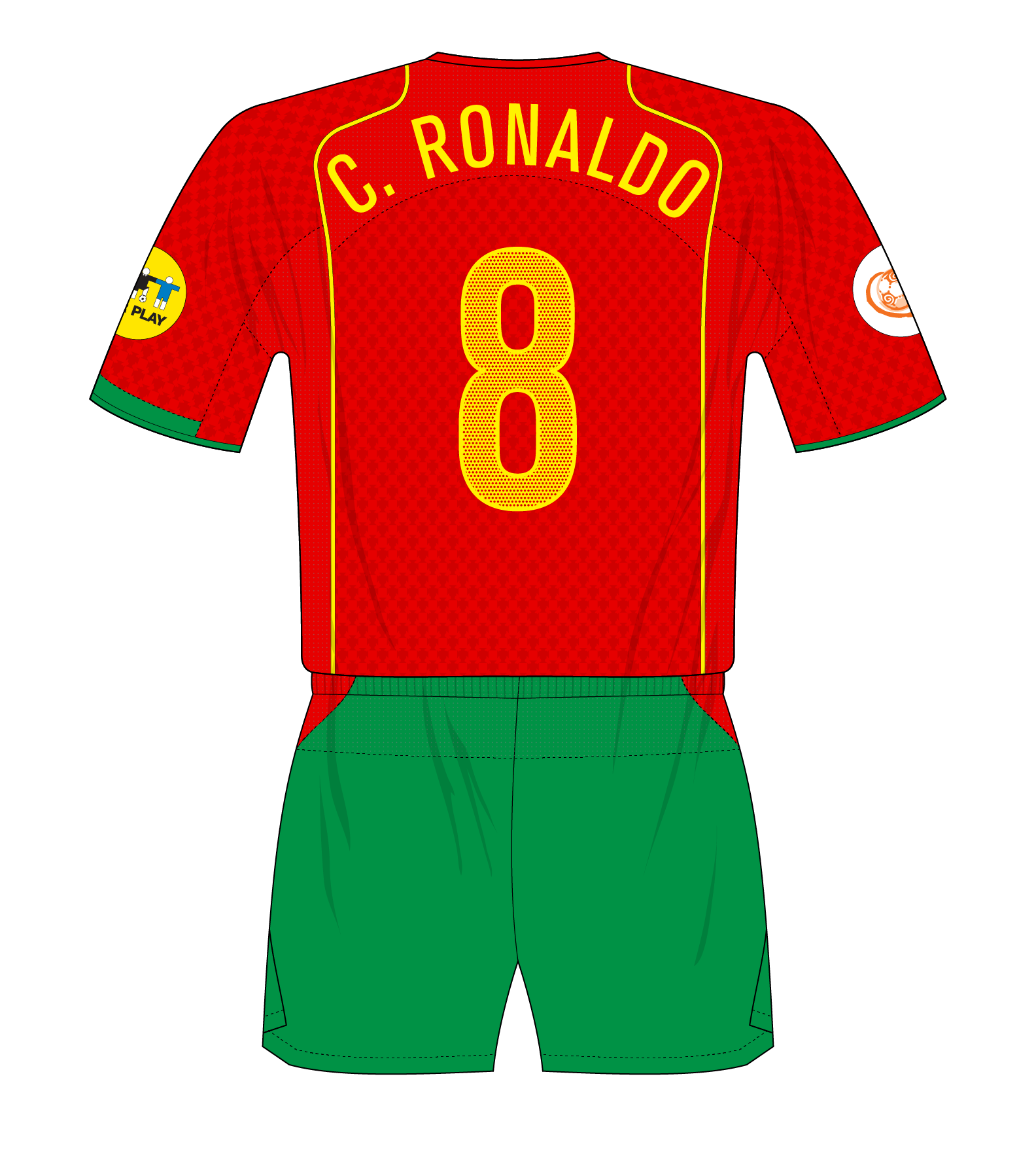 Portugal-2004-Euro-home-number-8-Cristiano-Ronaldo – Museum of Jerseys