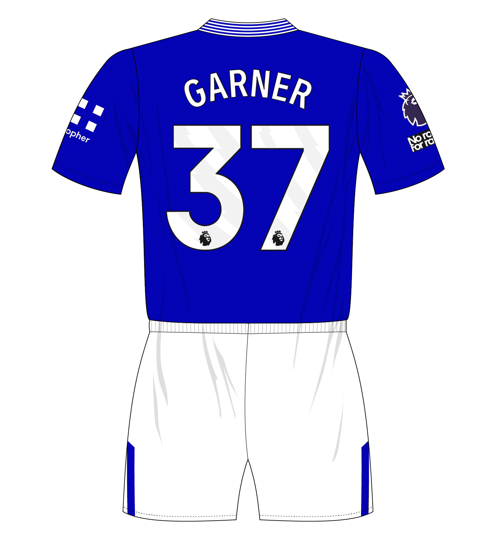 Everton-2024-2025-home-number-37-Garner – Museum of Jerseys