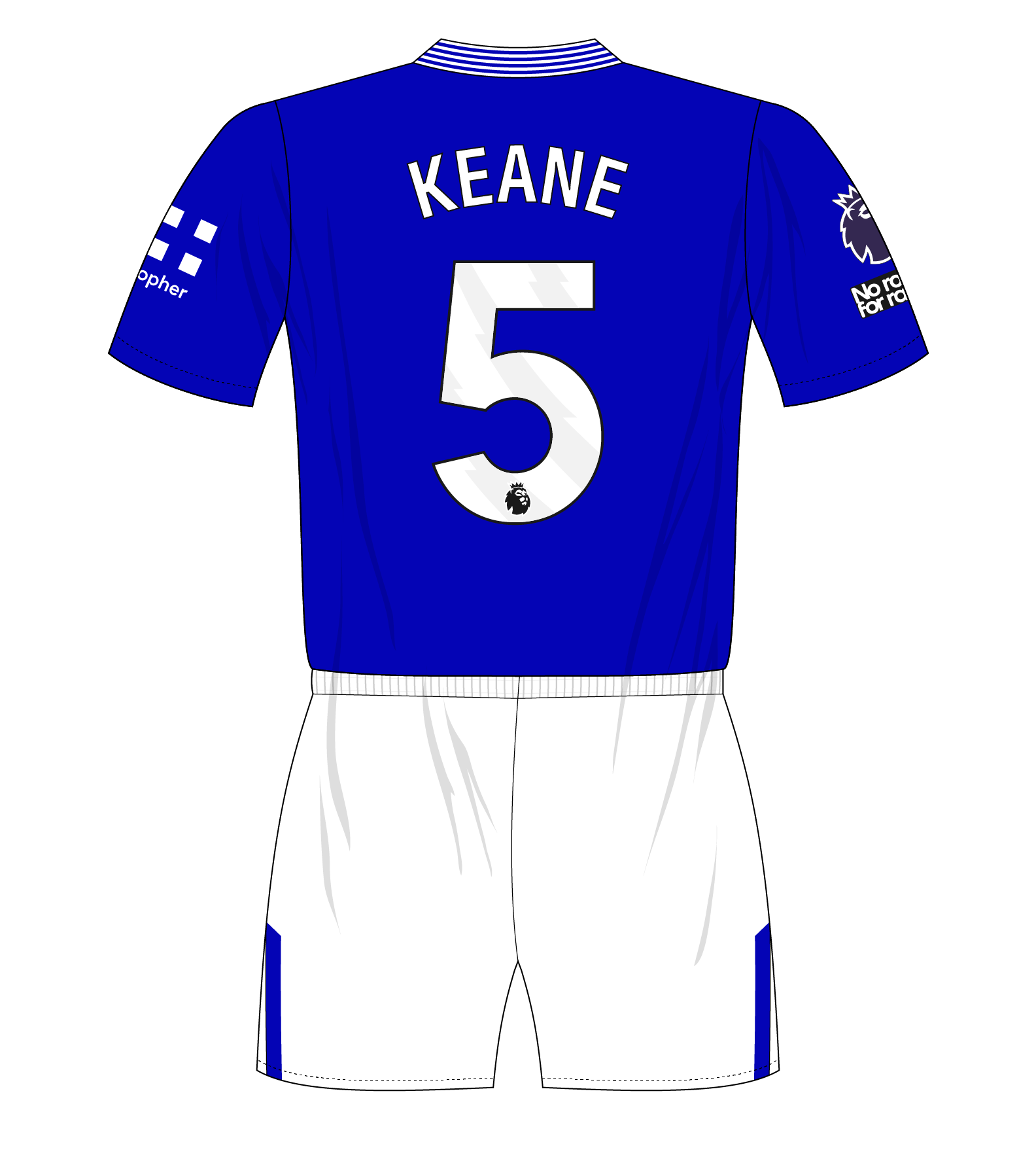 Everton-2024-2025-home-number-5-Keane – Museum of Jerseys