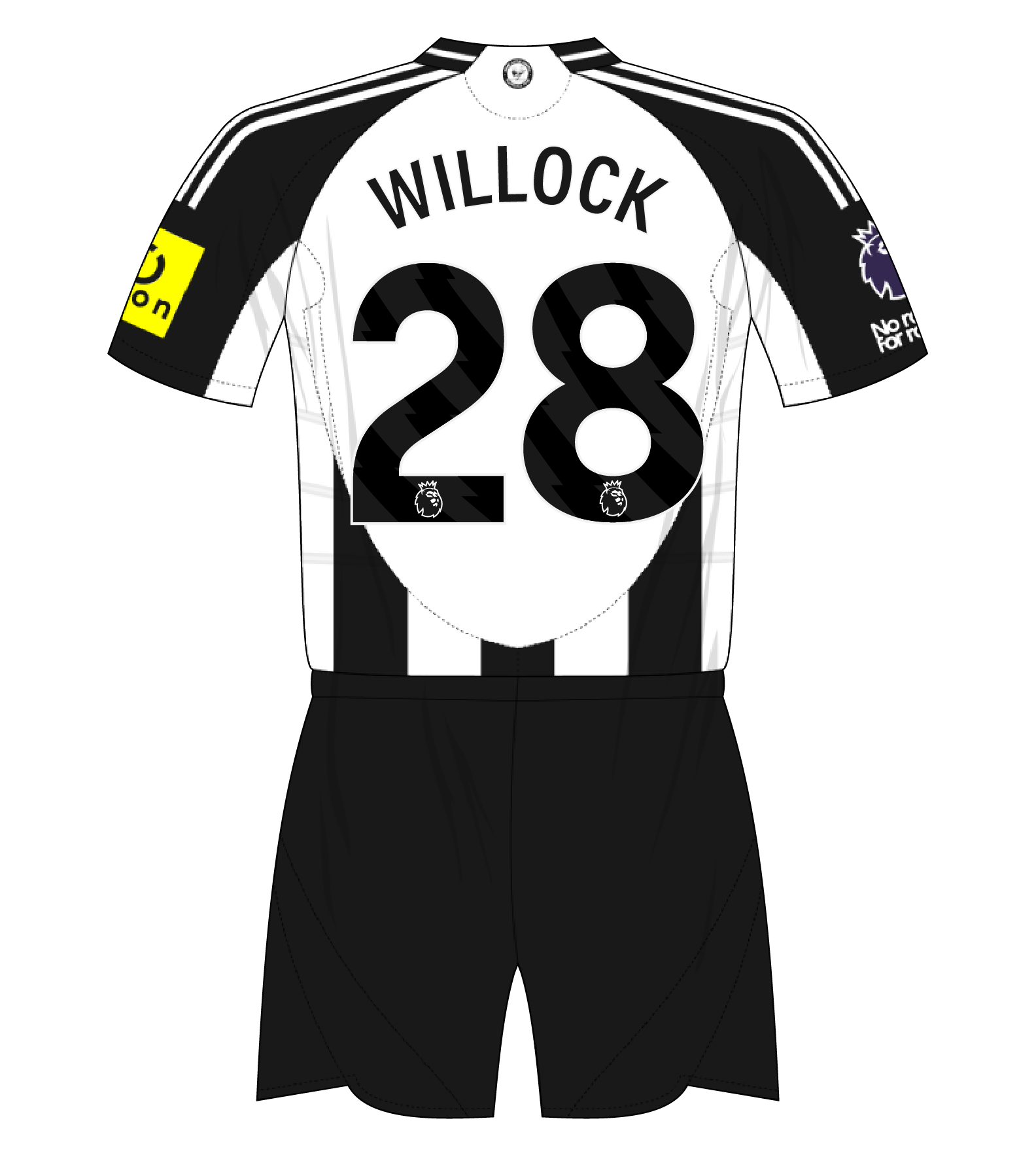 Newcastle-United-2024-2025-home-number-28-Willock – Museum of Jerseys