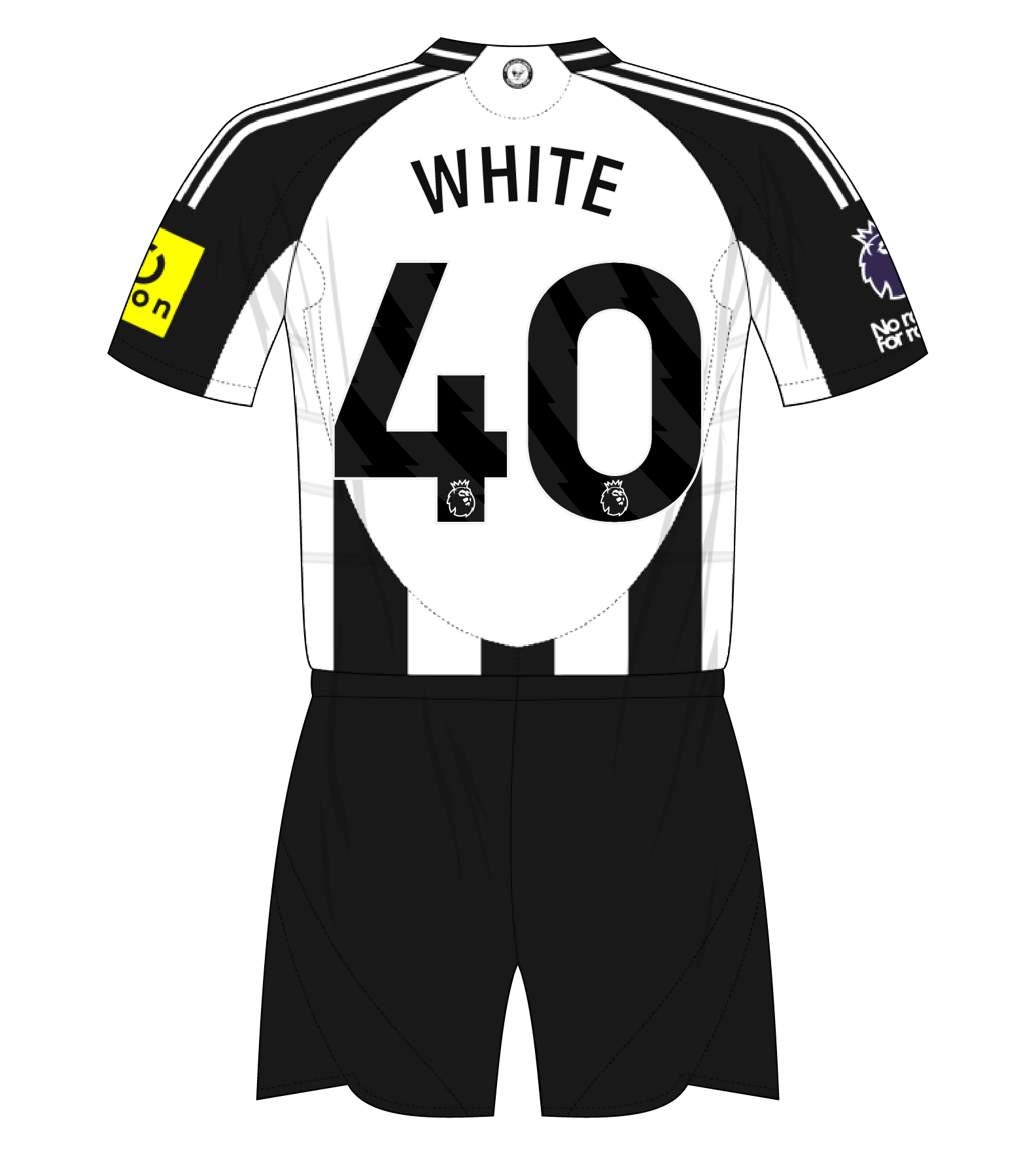 Newcastle-United-2024-2025-home-number-40-White – Museum of Jerseys